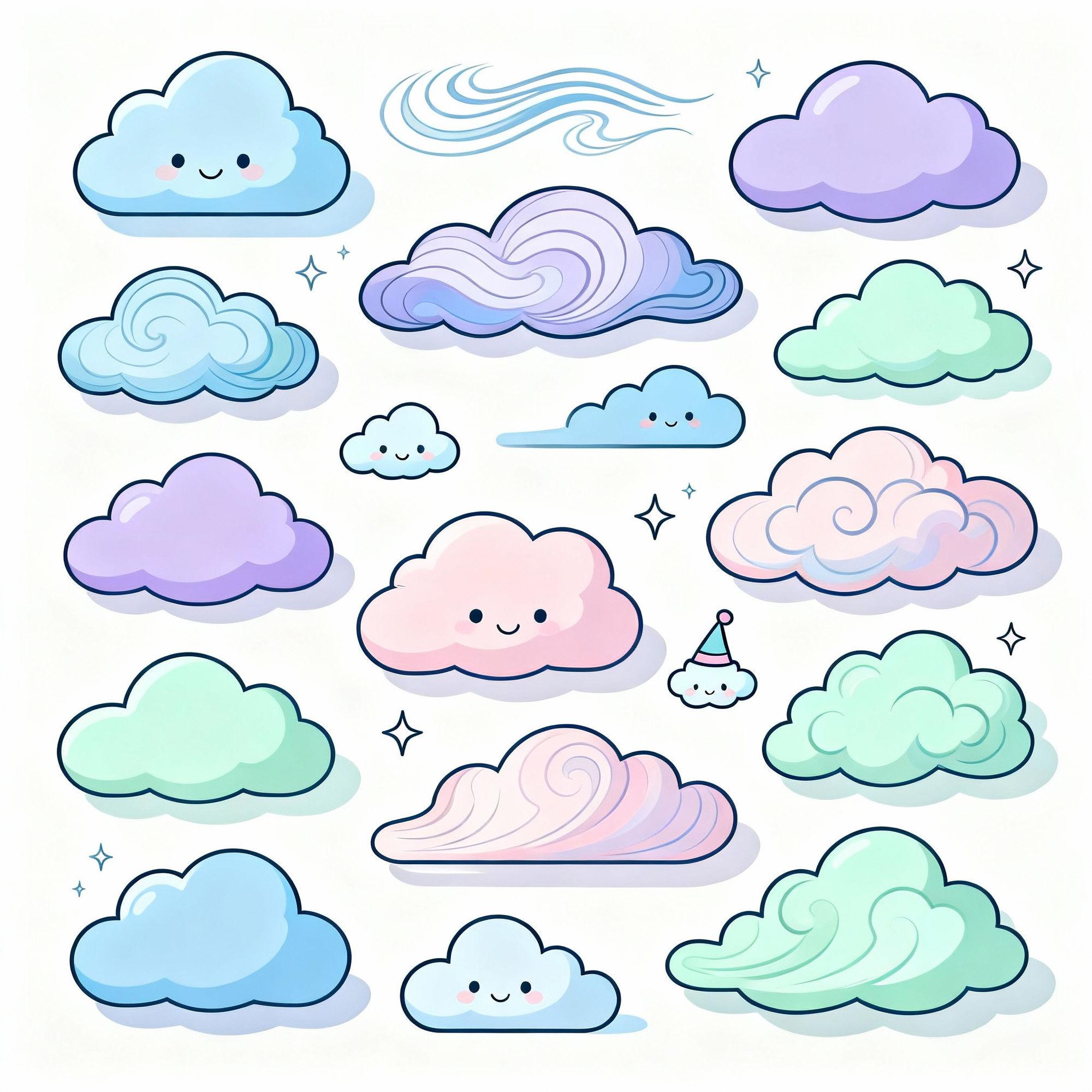 Clouds Clip Art - Create Stunning Cloud Graphics With AI