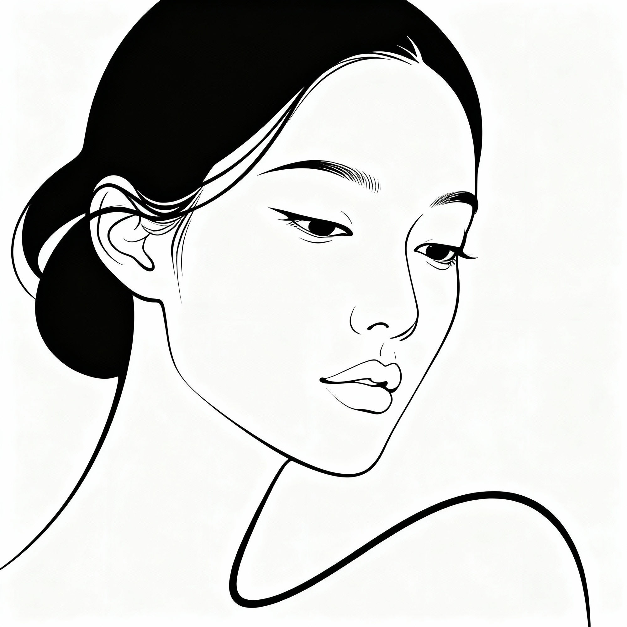 Face Line Drawing Art - Create And Explore