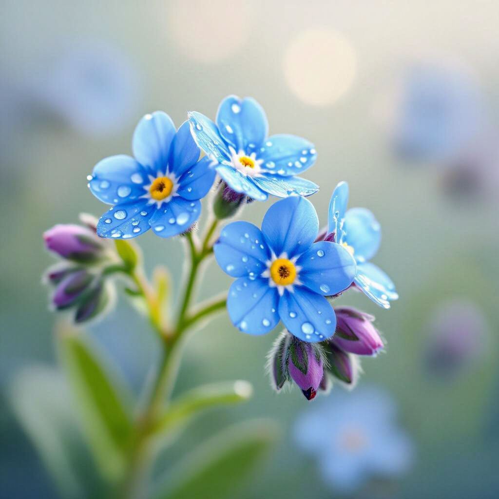 Cute Blue Flower Wallpaper - Create Your Own AI Art