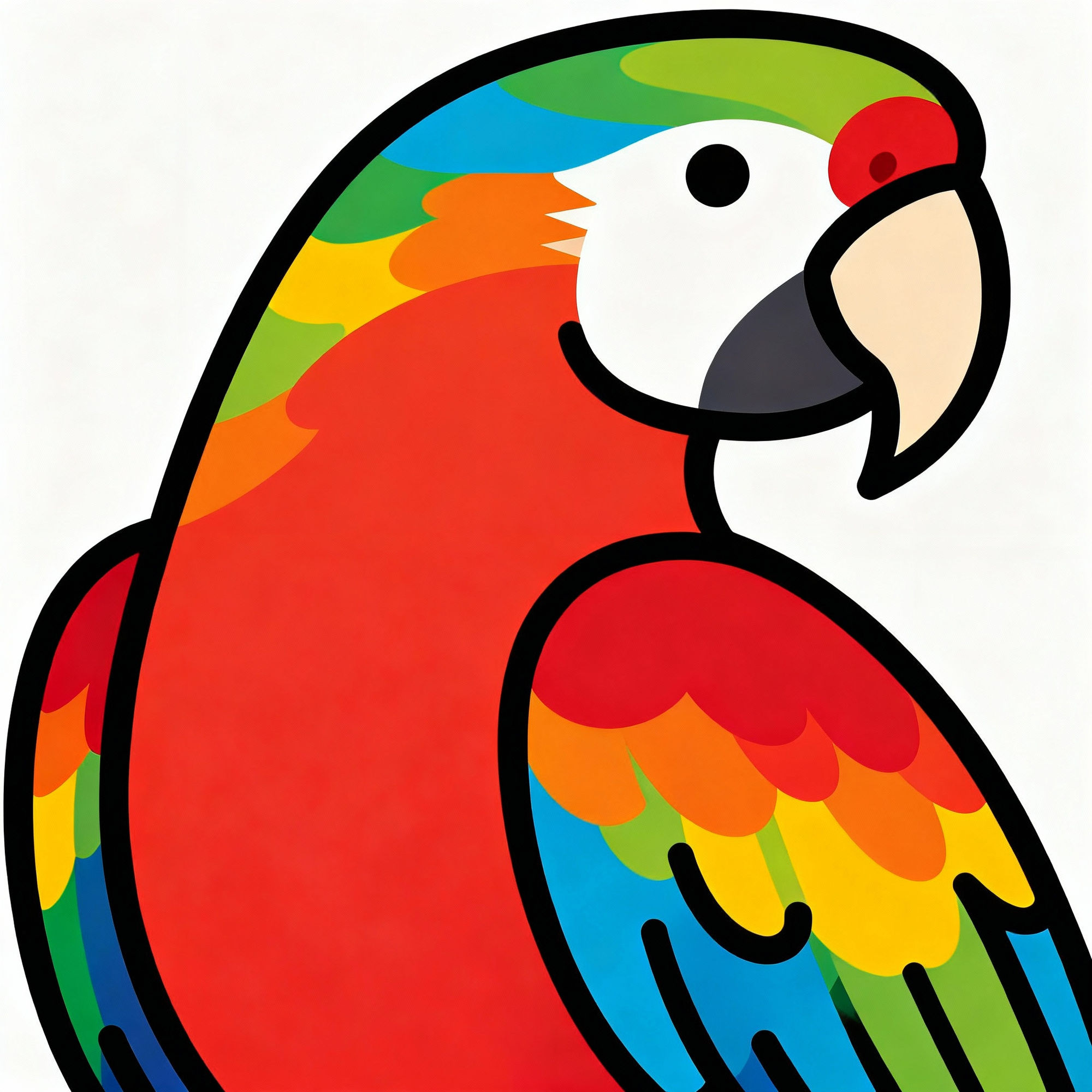 Easy Parrot Drawing - AI Generated Art