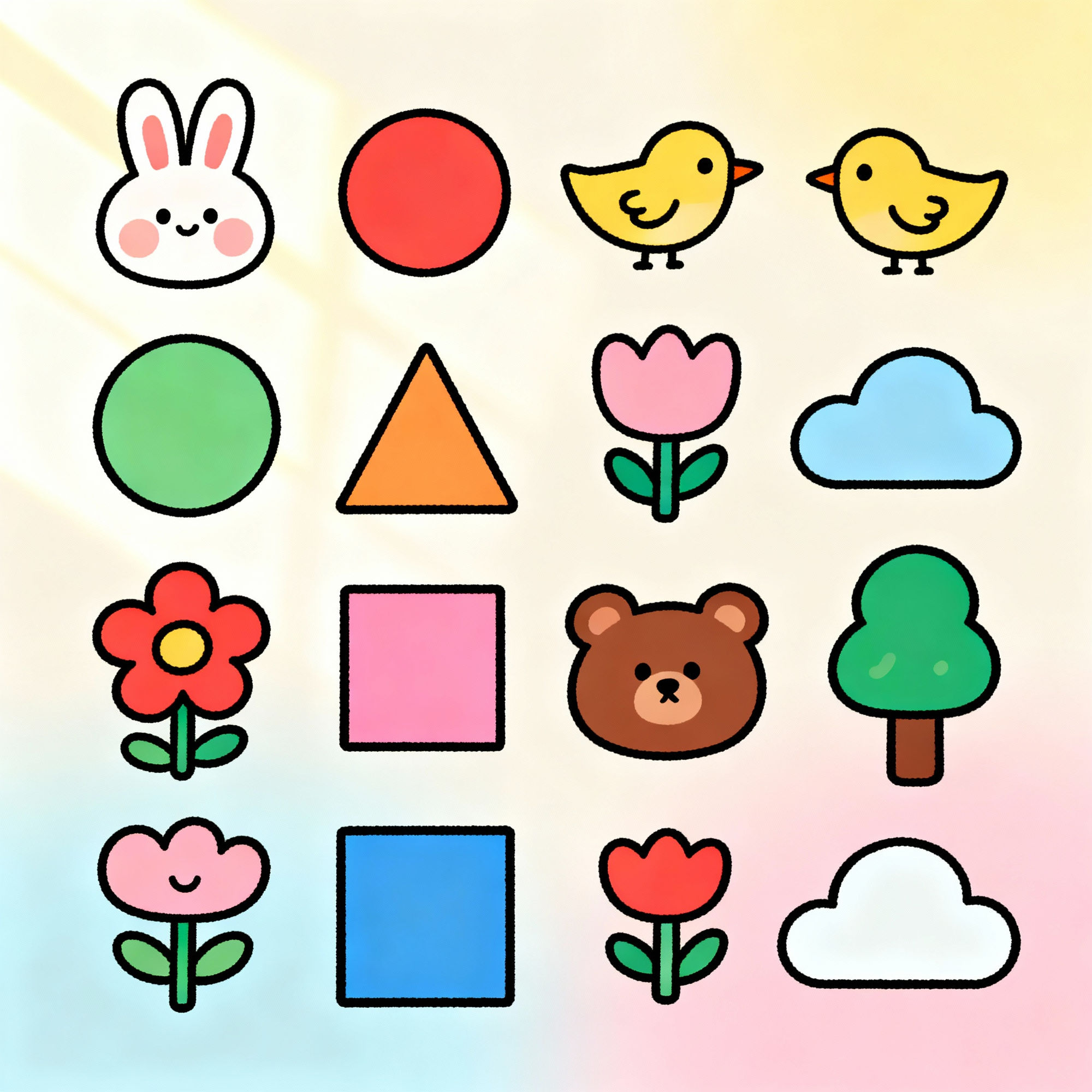 Basic Drawings For Kids - Simple AI Art For Children