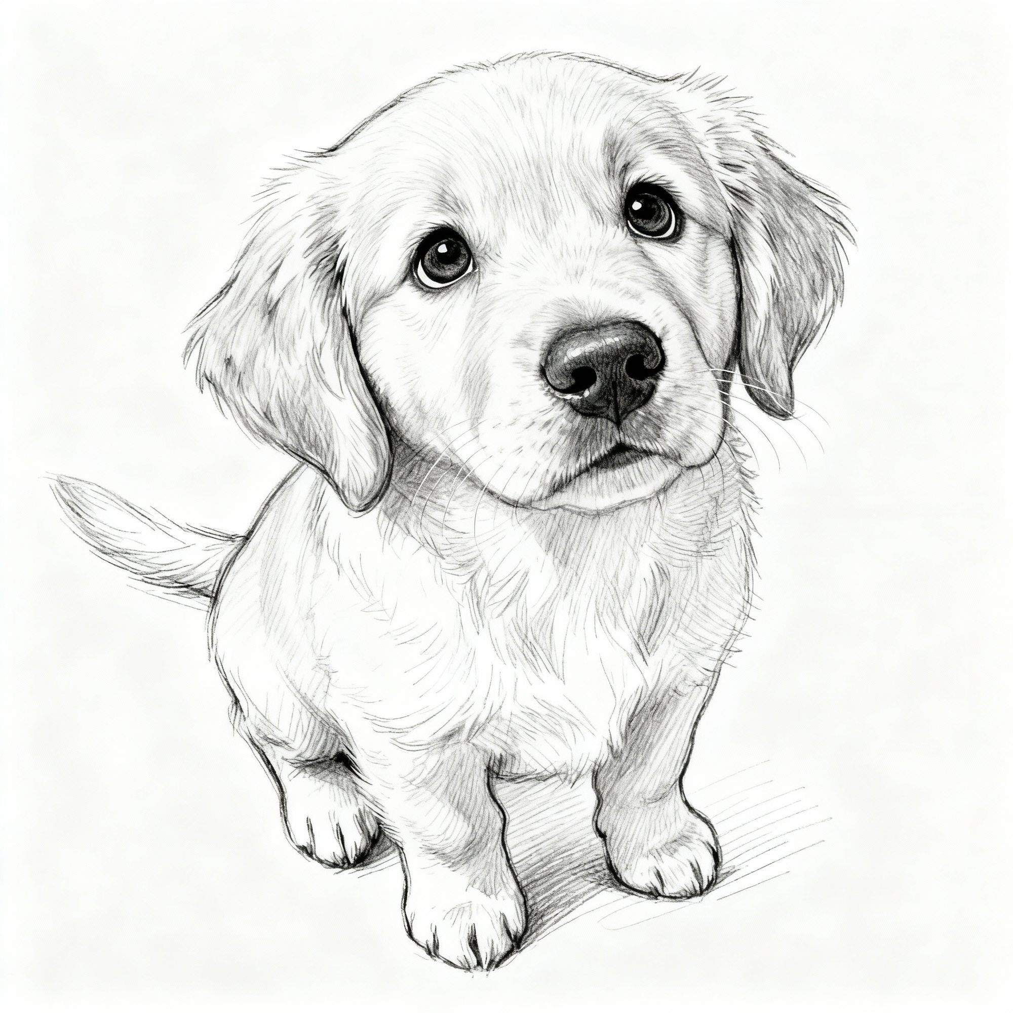 Easy Dog Sketch - AI Generated Art Gallery