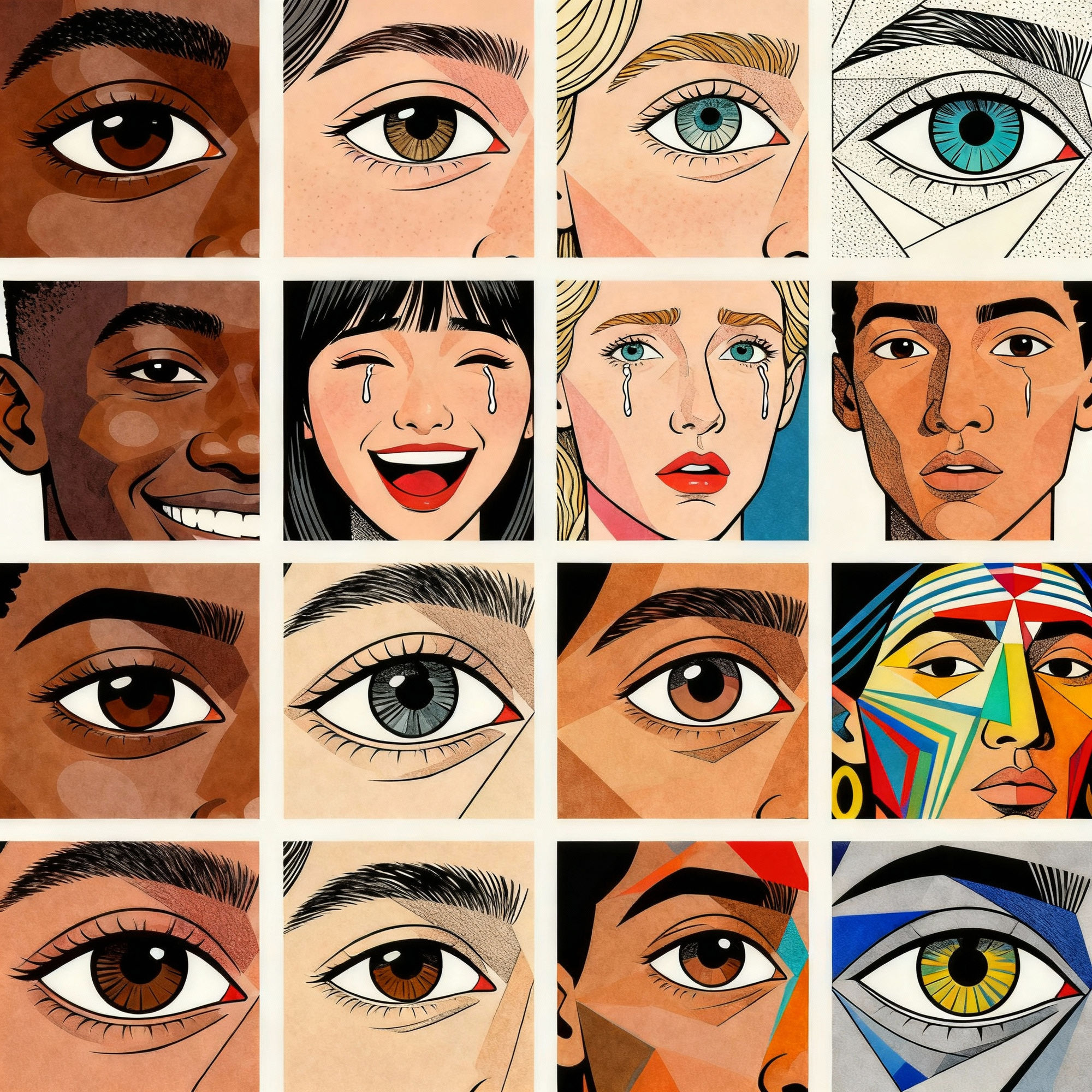 Eye Shapes Drawing - AI Art Gallery
