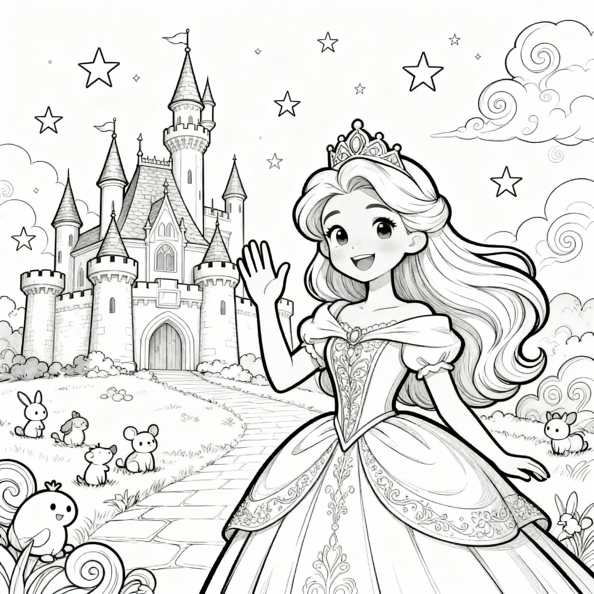 Princess Coloring Pictures - Create Your Own Royal Designs