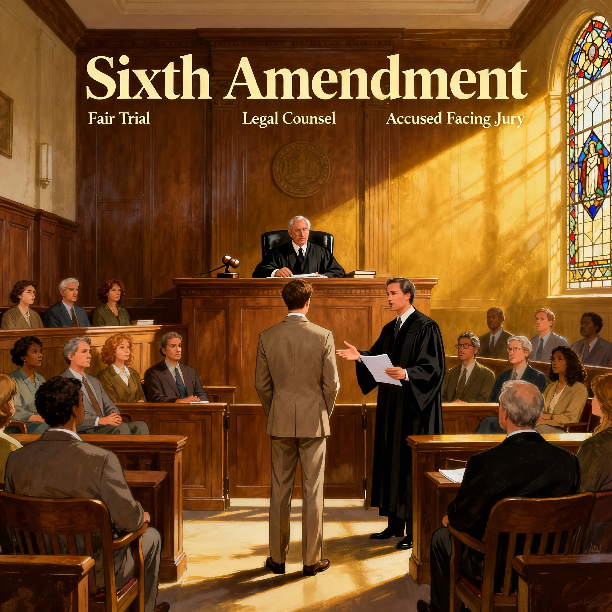 Sixth Amendment Drawings - AI Generated Art