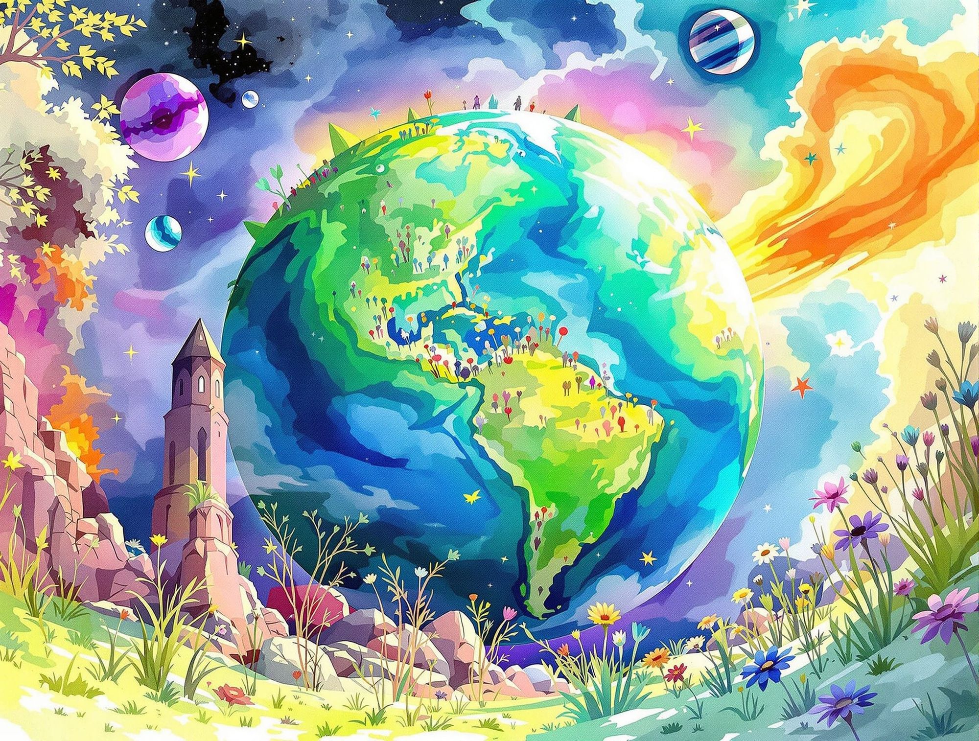 Educational Earth Drawing Tutorials And Creative Art