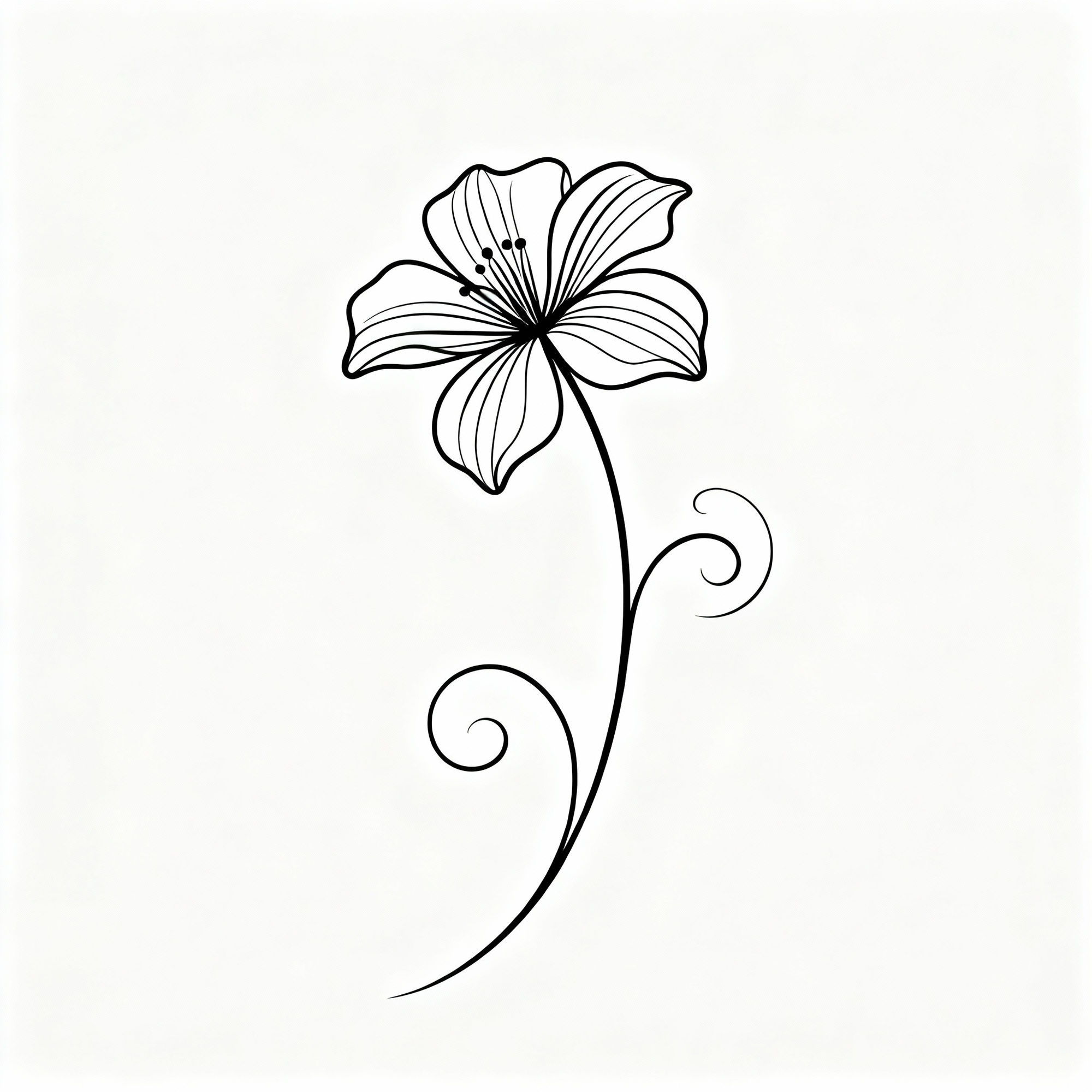 Simple Flower Vine Drawings - Create Your Own AI Art
