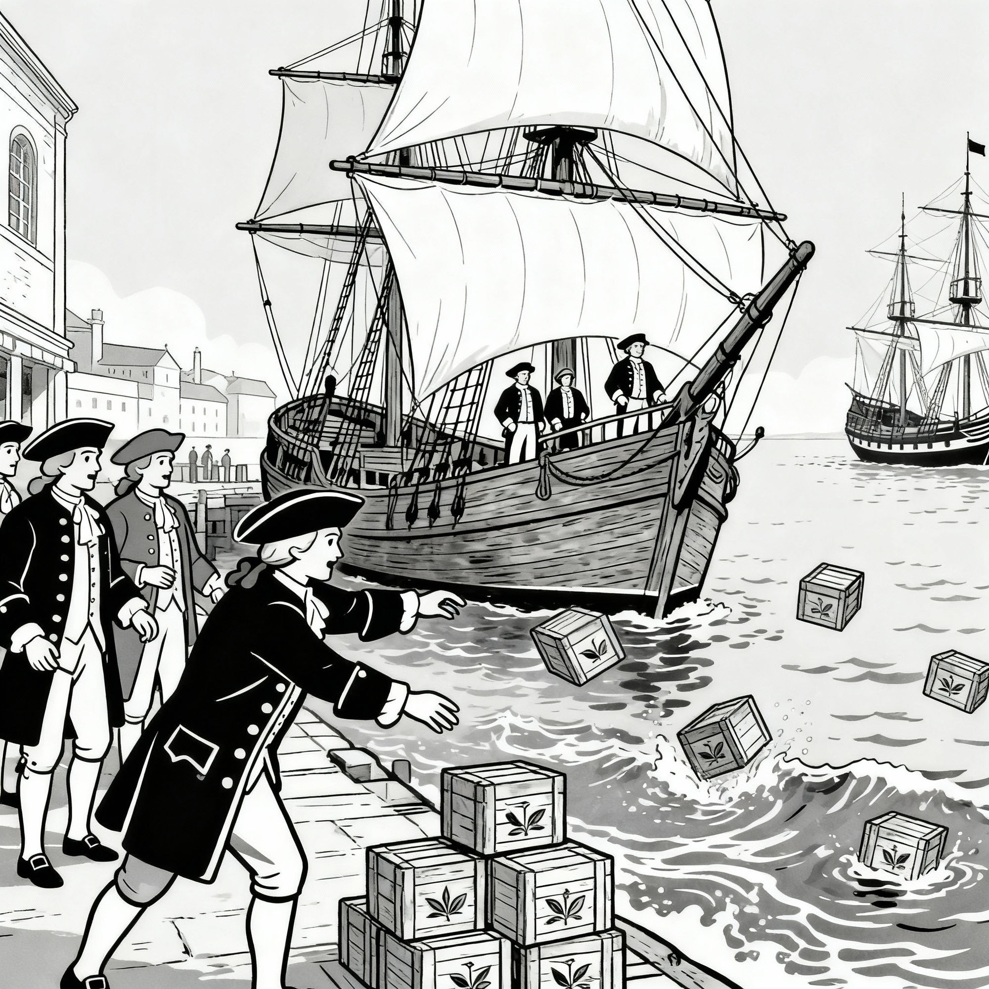 Intolerable Acts Easy Drawing - Create Historical Art With AI