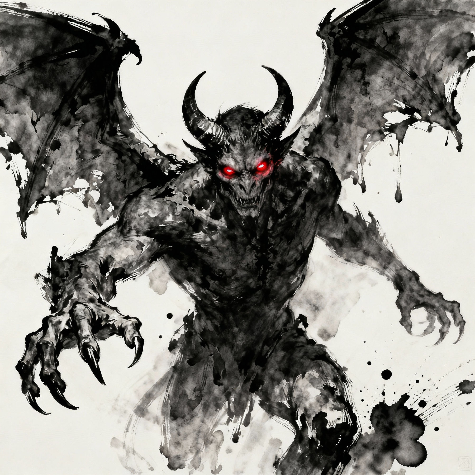 Dark Demon Drawings - AI Generated Art