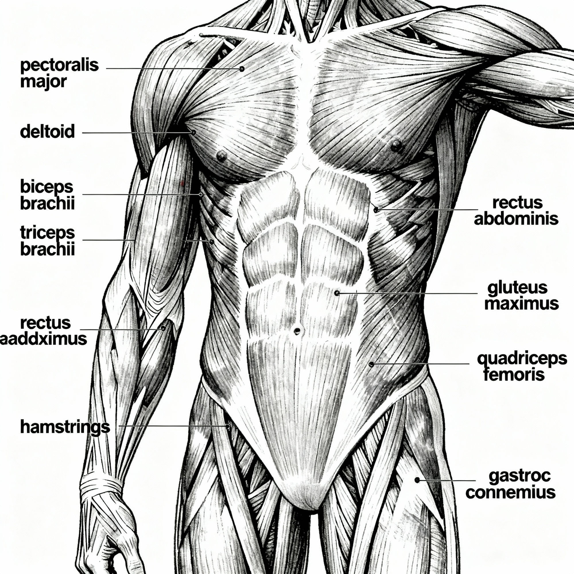 Muscular System Drawings - AI Generated Art