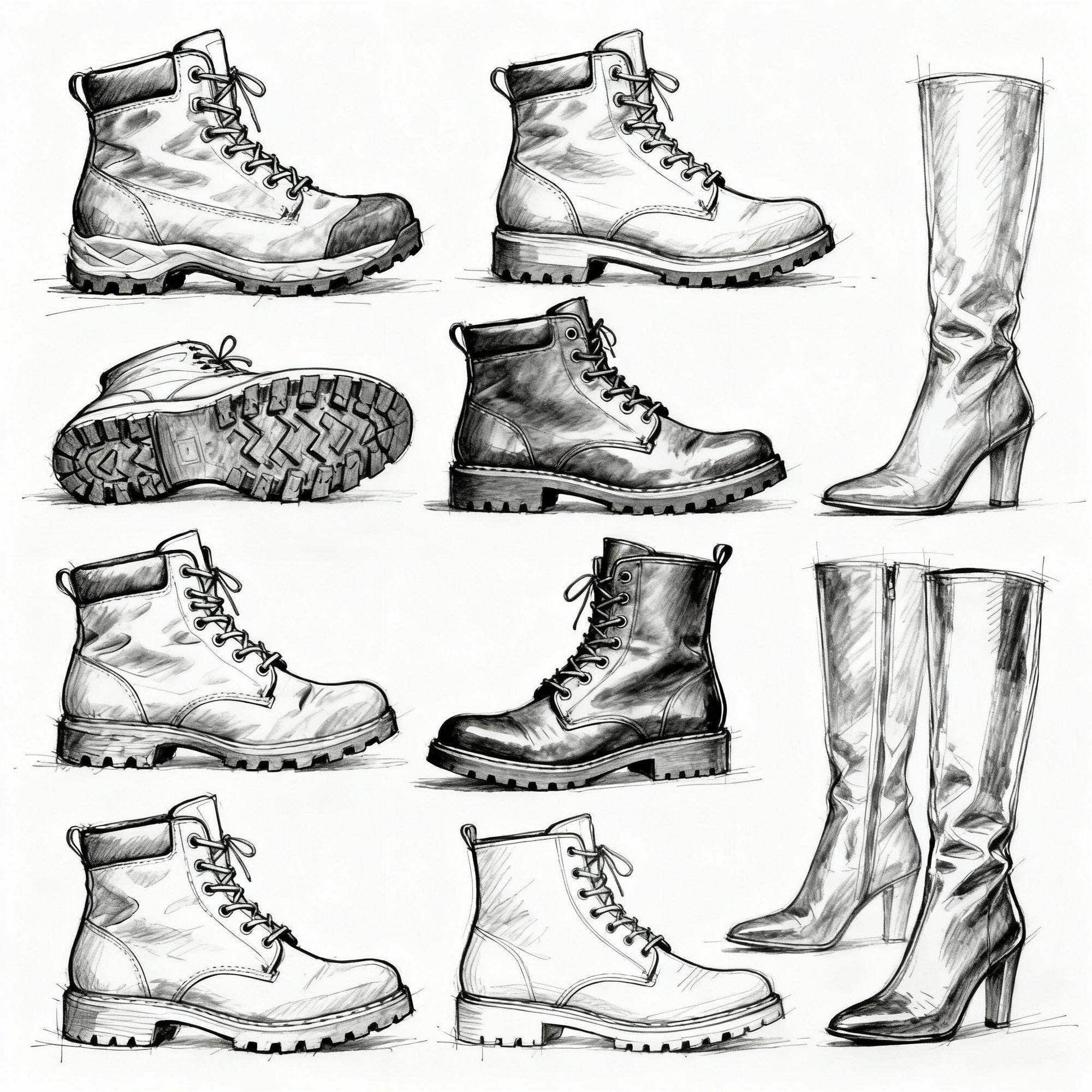 Drawing Boots - AI Art Gallery