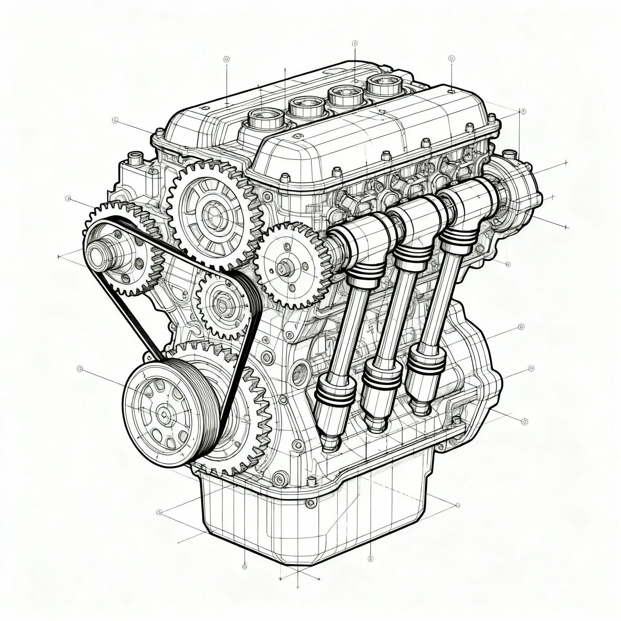 Mechanical Drawings - AI Generated Designs