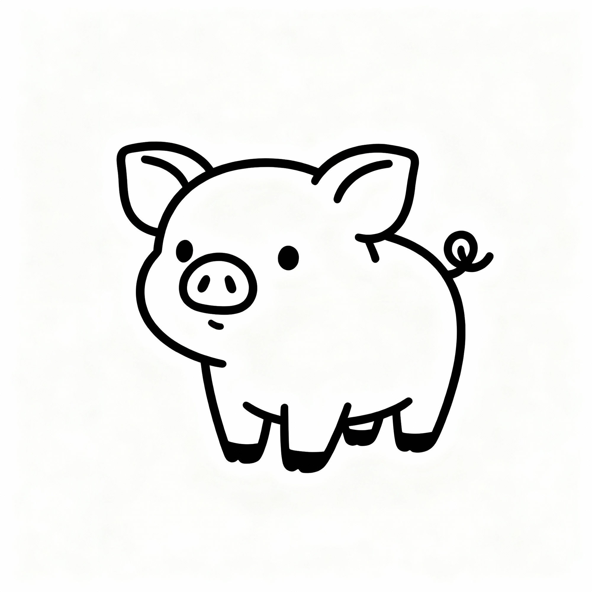 Simple Pig Drawings - AI Art Generator