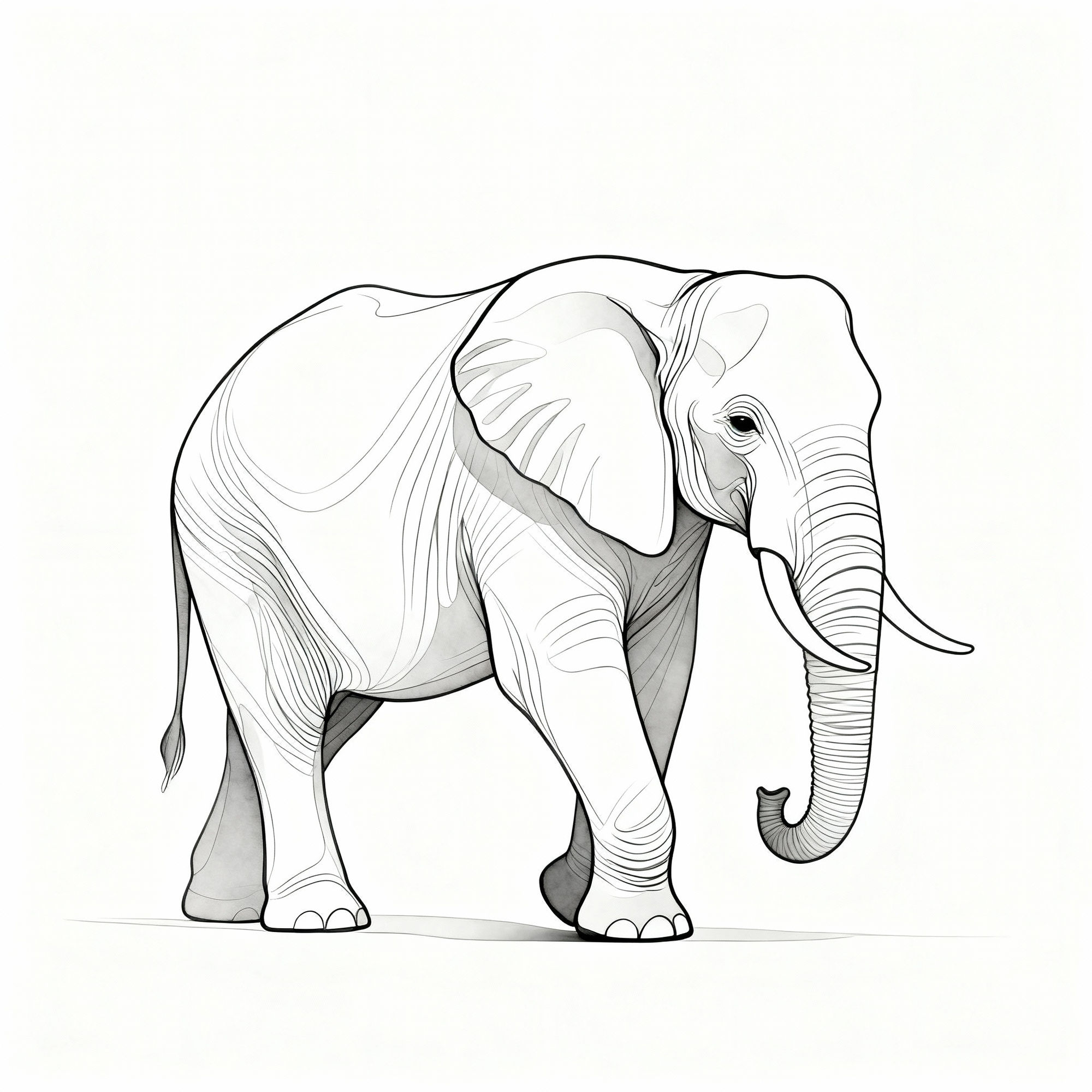 Elephant Line Drawings - AI Art Generator