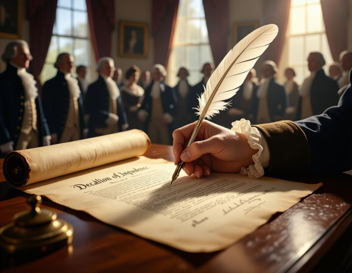 Easy Declaration Of Independence Drawing - AI Generated Art