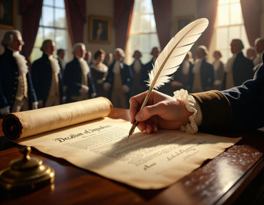 Easy Declaration Of Independence Drawing - AI Generated Art