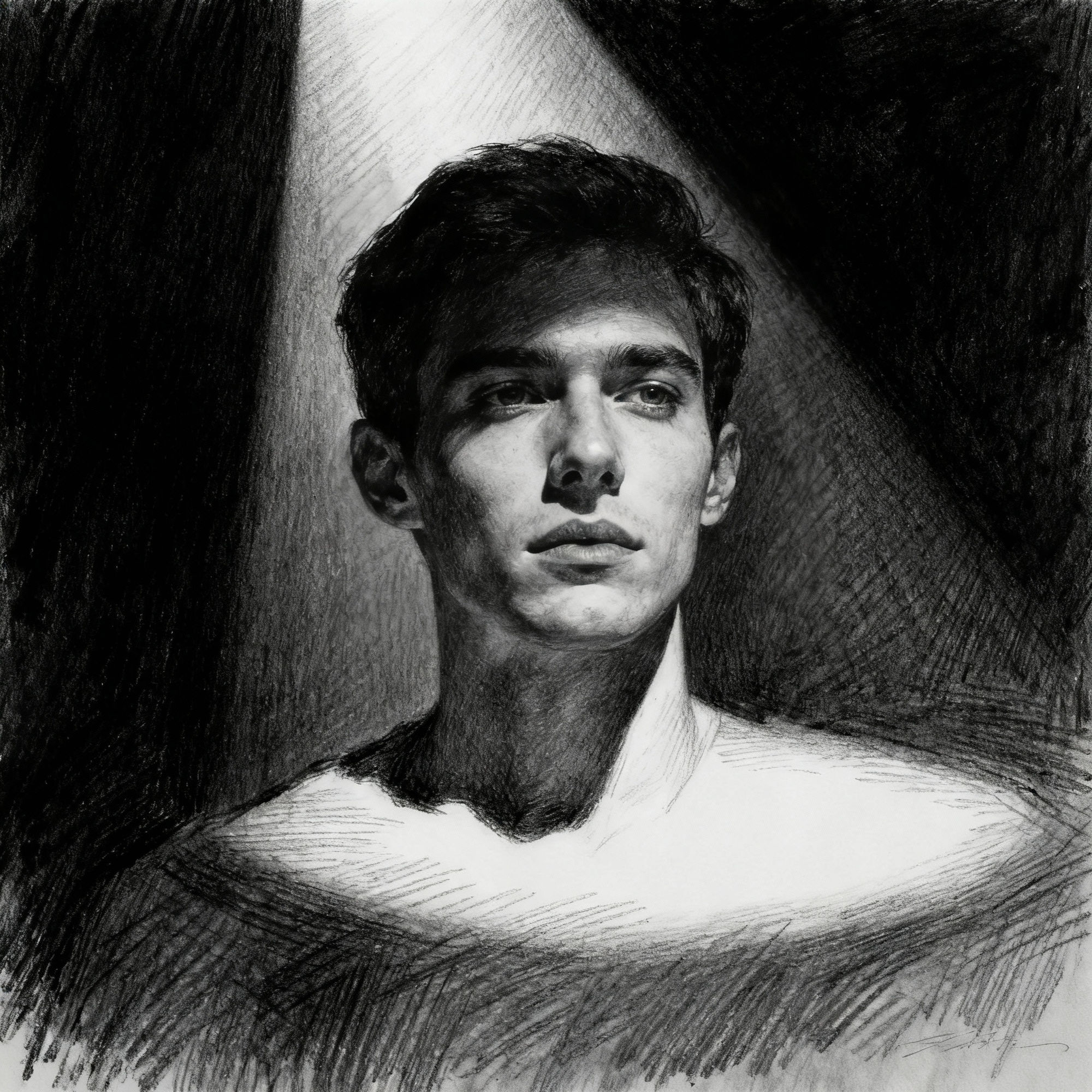Carbon Drawing Art - AI Generated