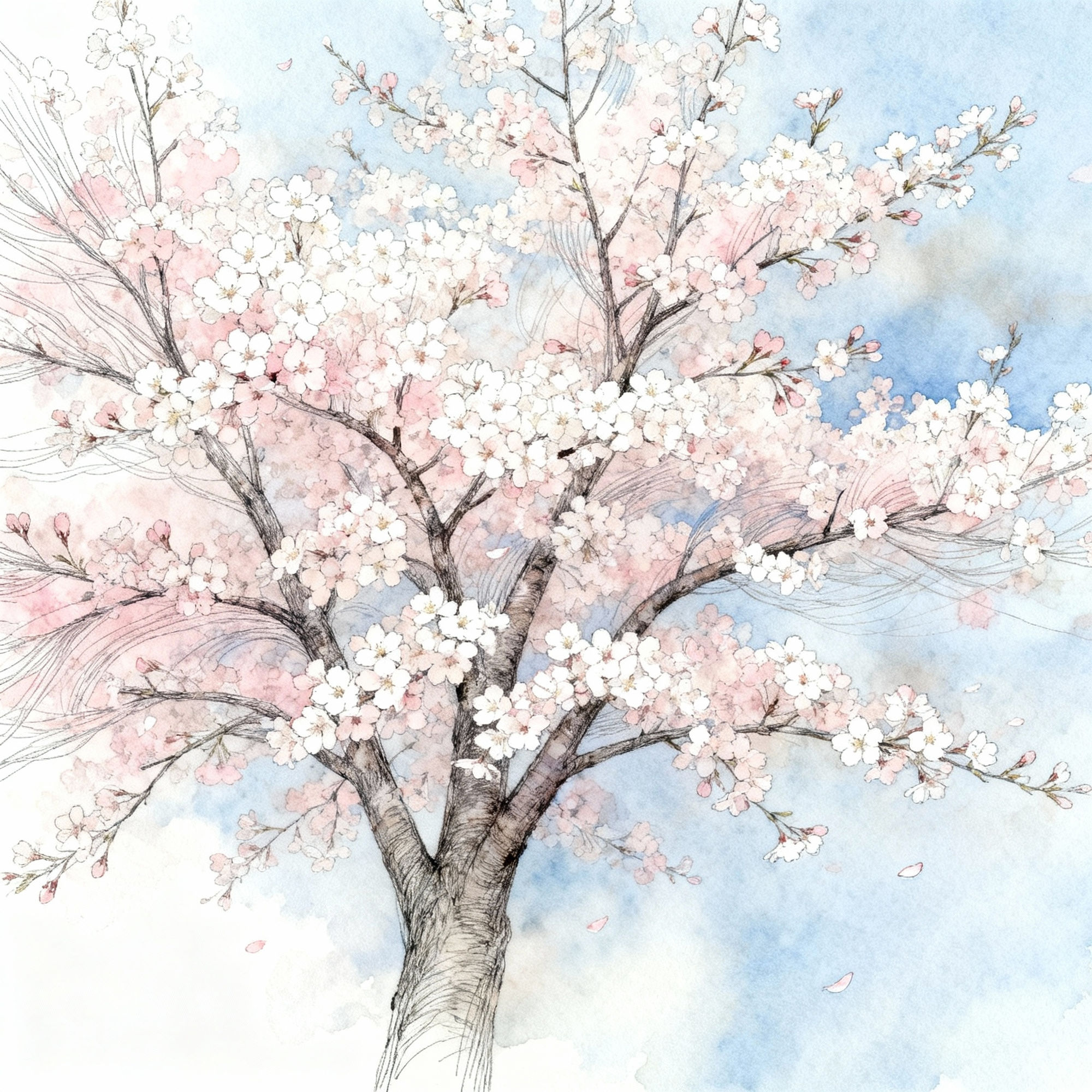 Cherry Tree Drawings - AI Art Gallery