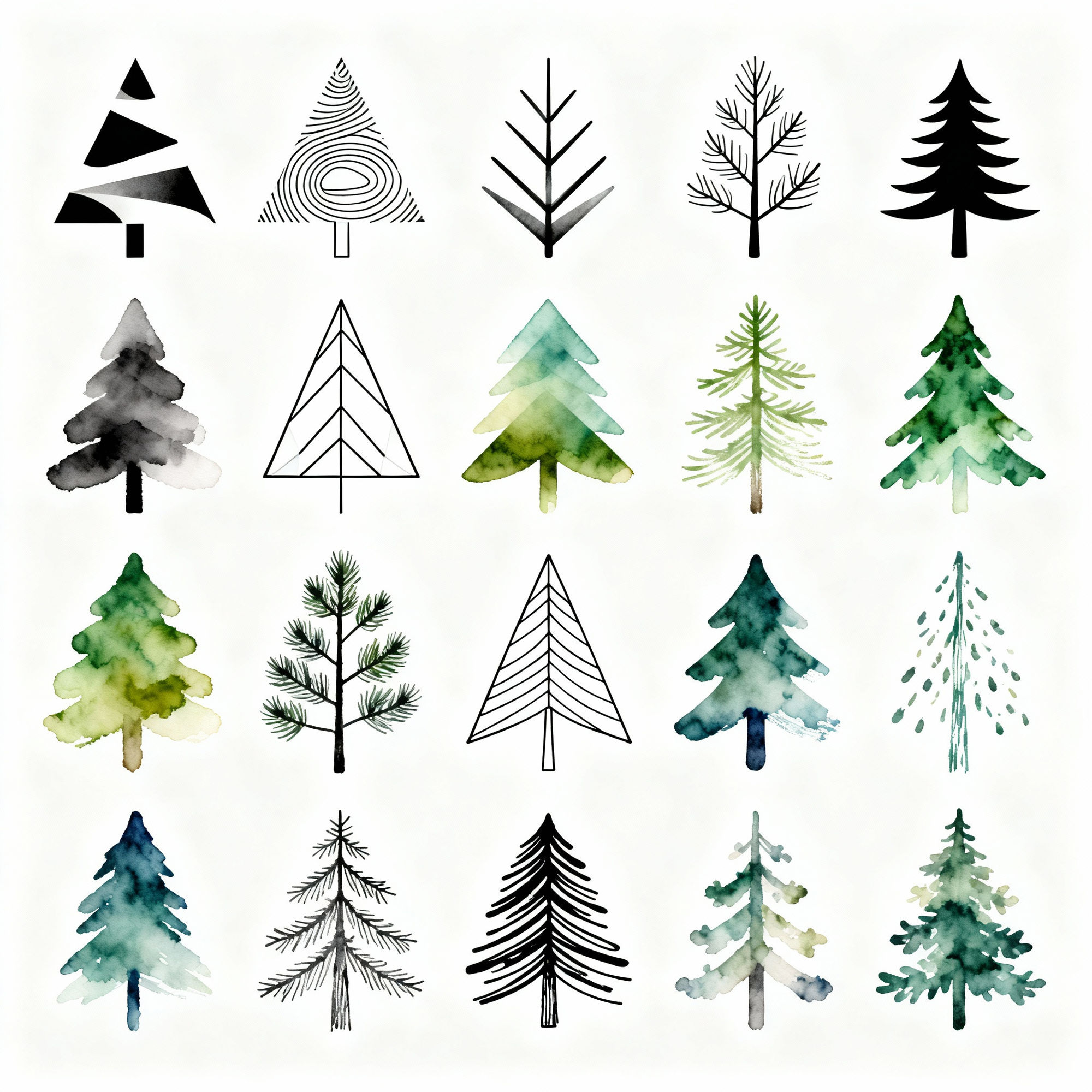 Pine Tree Clip Art - AI Generated Graphics | Nightcafe