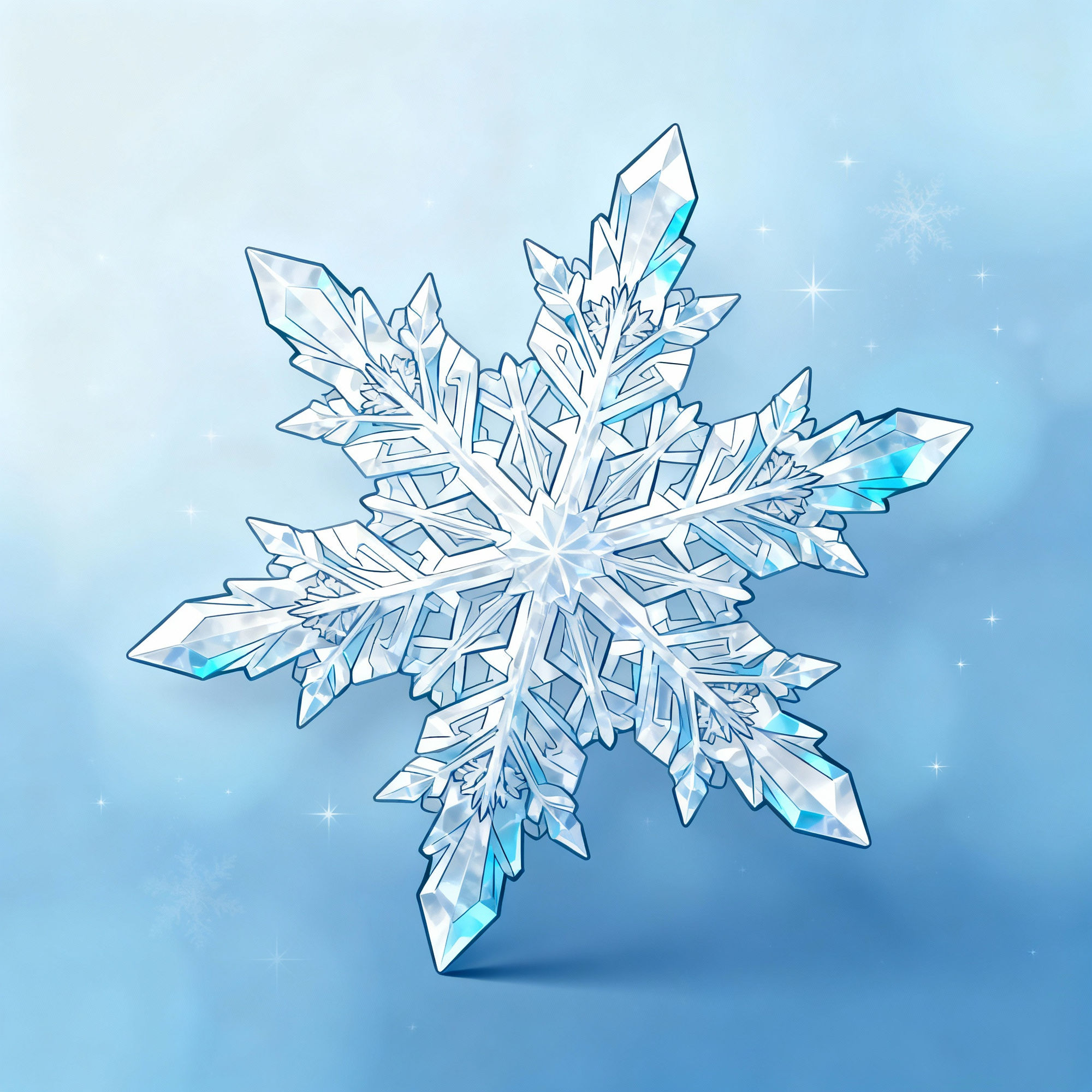 Snowflakes Drawings - AI Art Gallery | Nightcafe