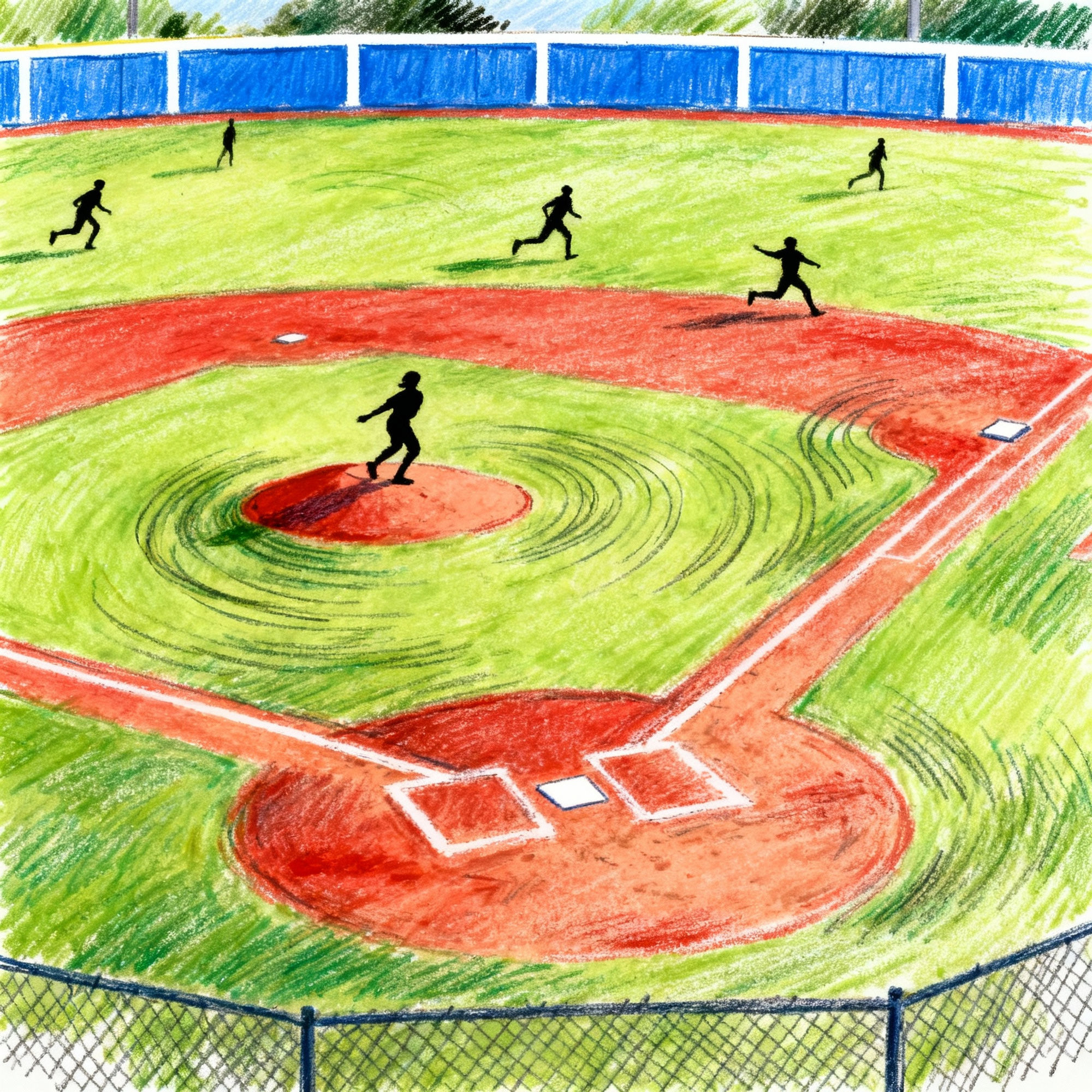 Softball Field Drawings - Create Your Own AI Art