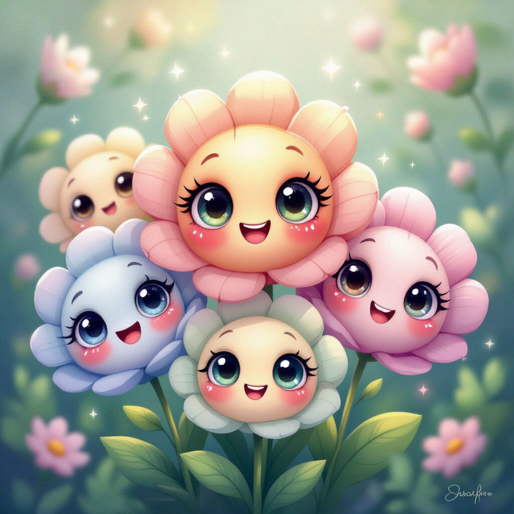 Cute Flower Images - AI Generated Flower Art & Photos