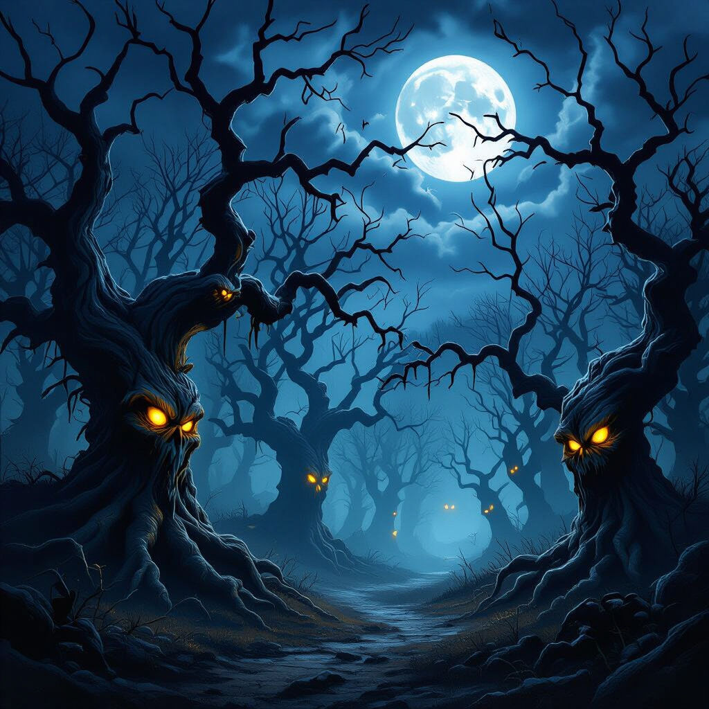 Spooky Desktop Wallpapers - AI Generated & Customizable
