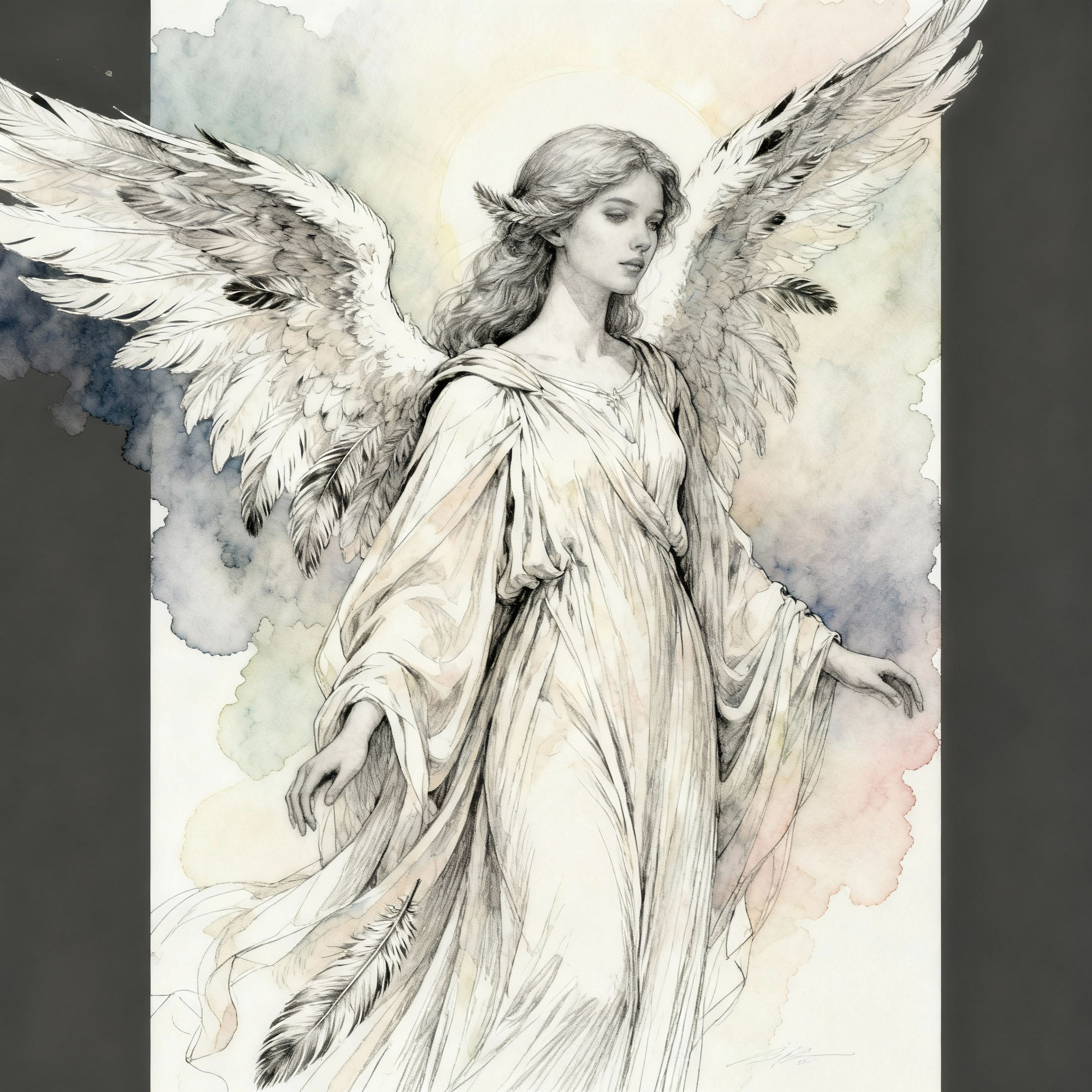 Drawing Of An Angel - AI Art Gallery