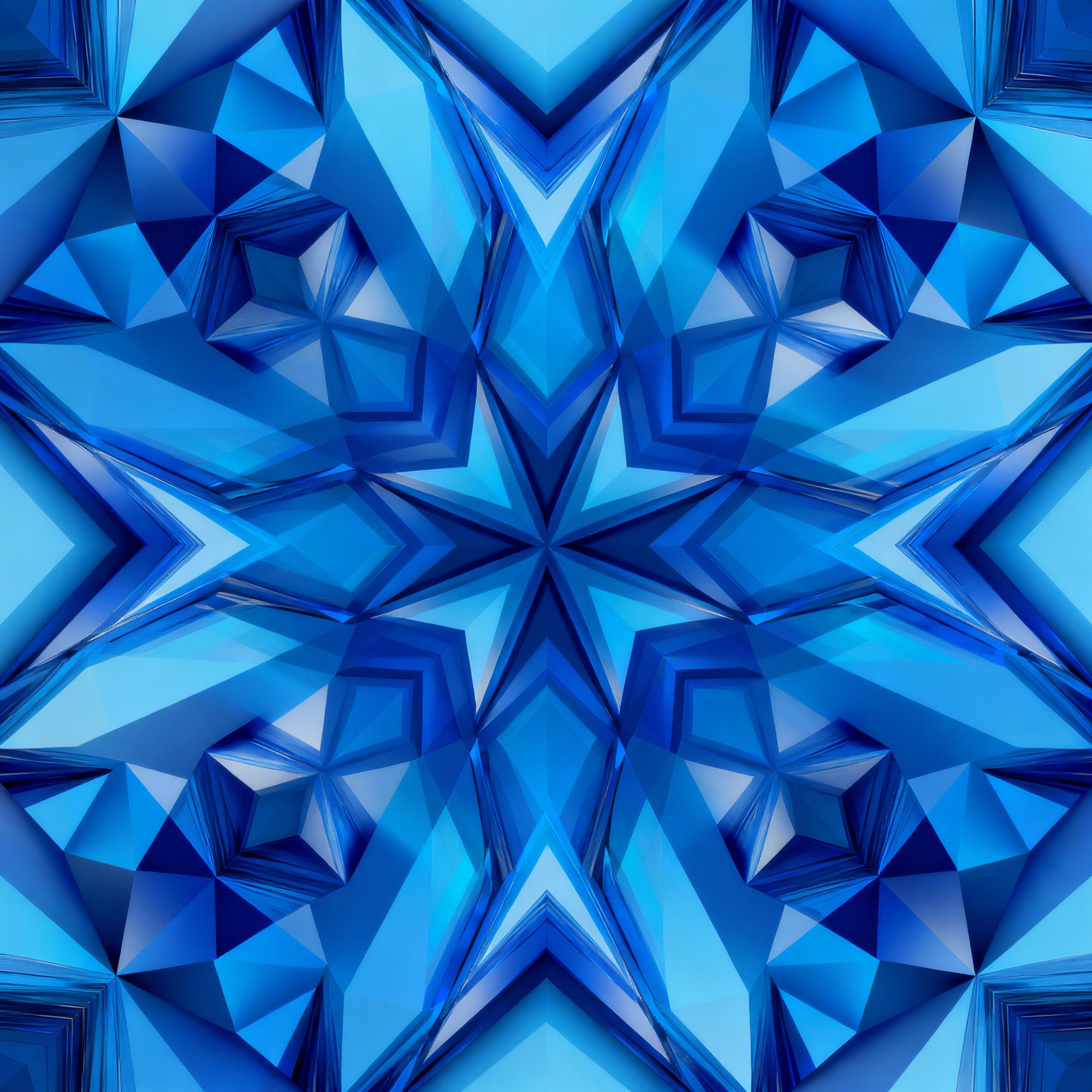 Blue Geometric Wallpaper - Create Yours With AI