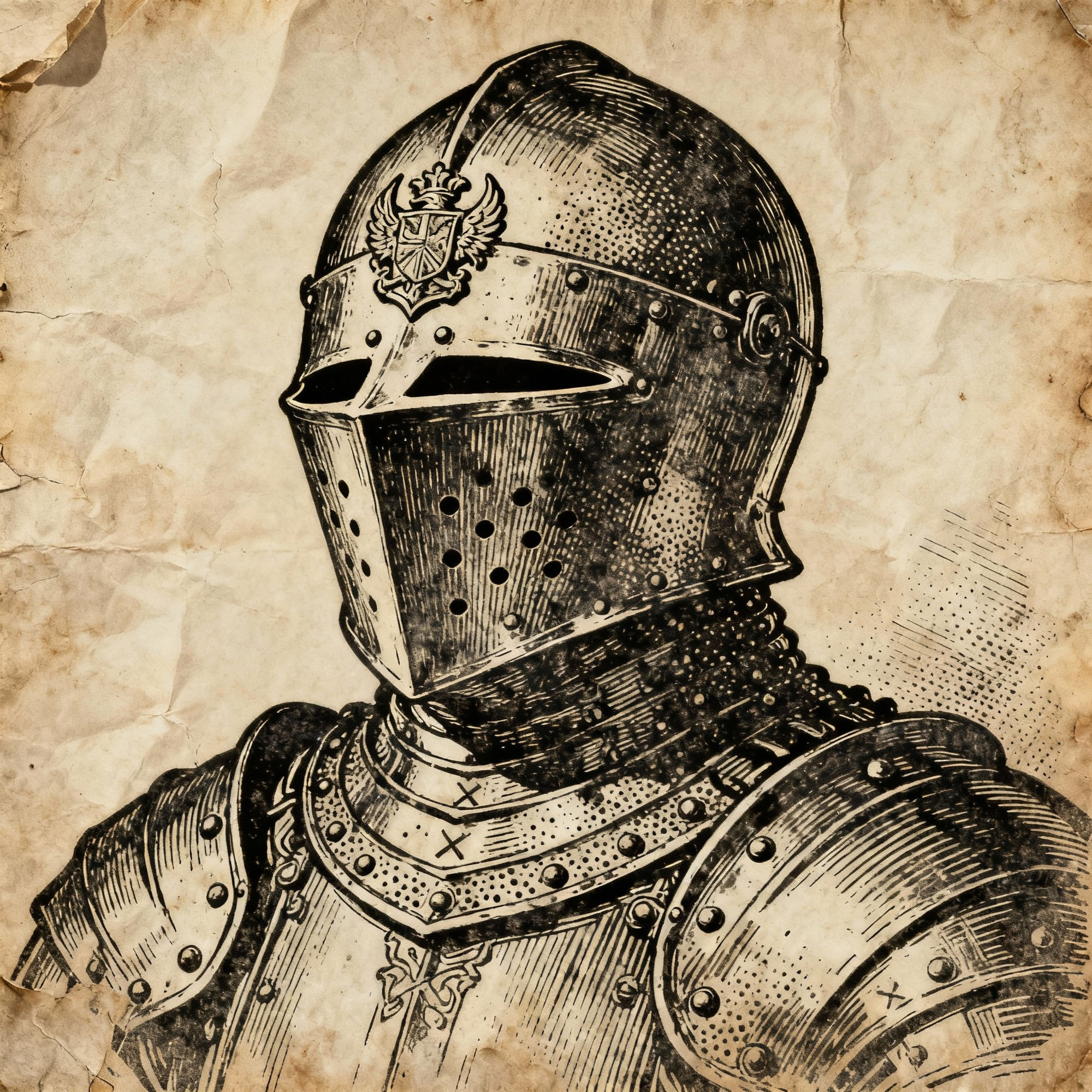 Knight Helmet Drawings - AI Generated Art