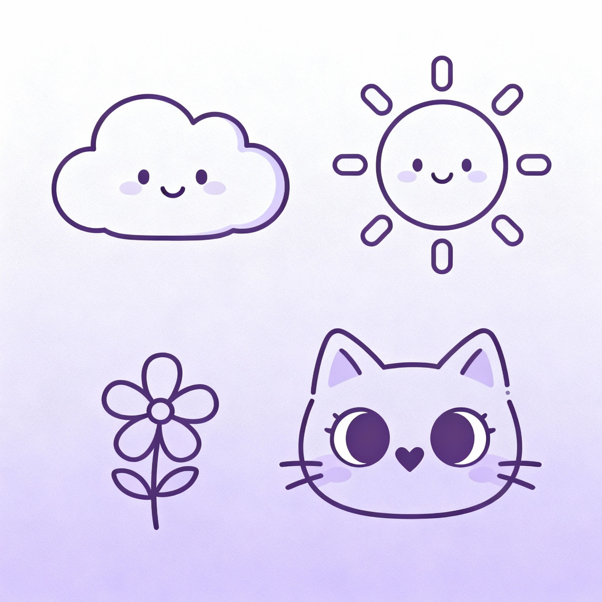 Simple Cute Drawing Ideas - AI Generated Art