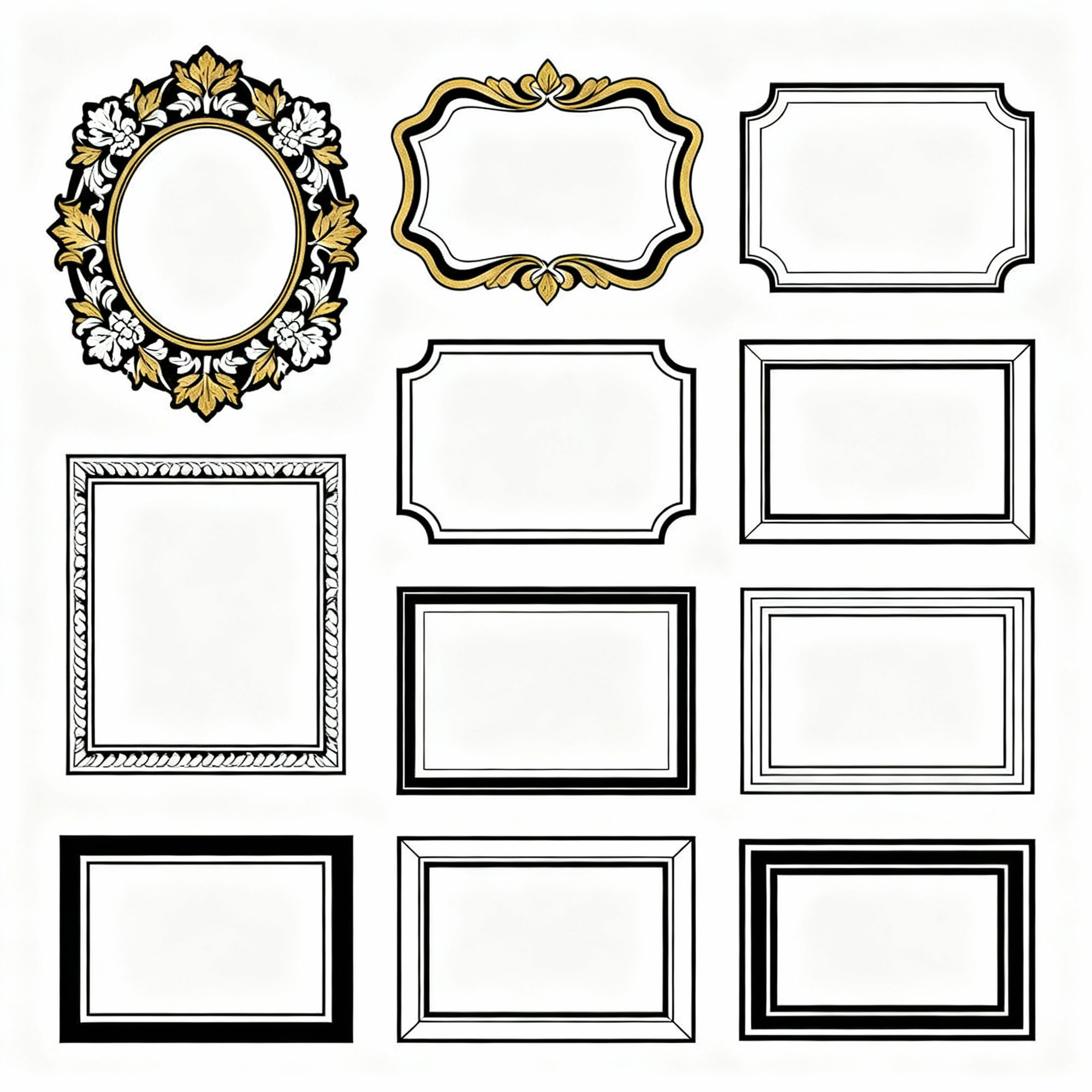 Picture Frame Clipart - Create Your Own AI Designs