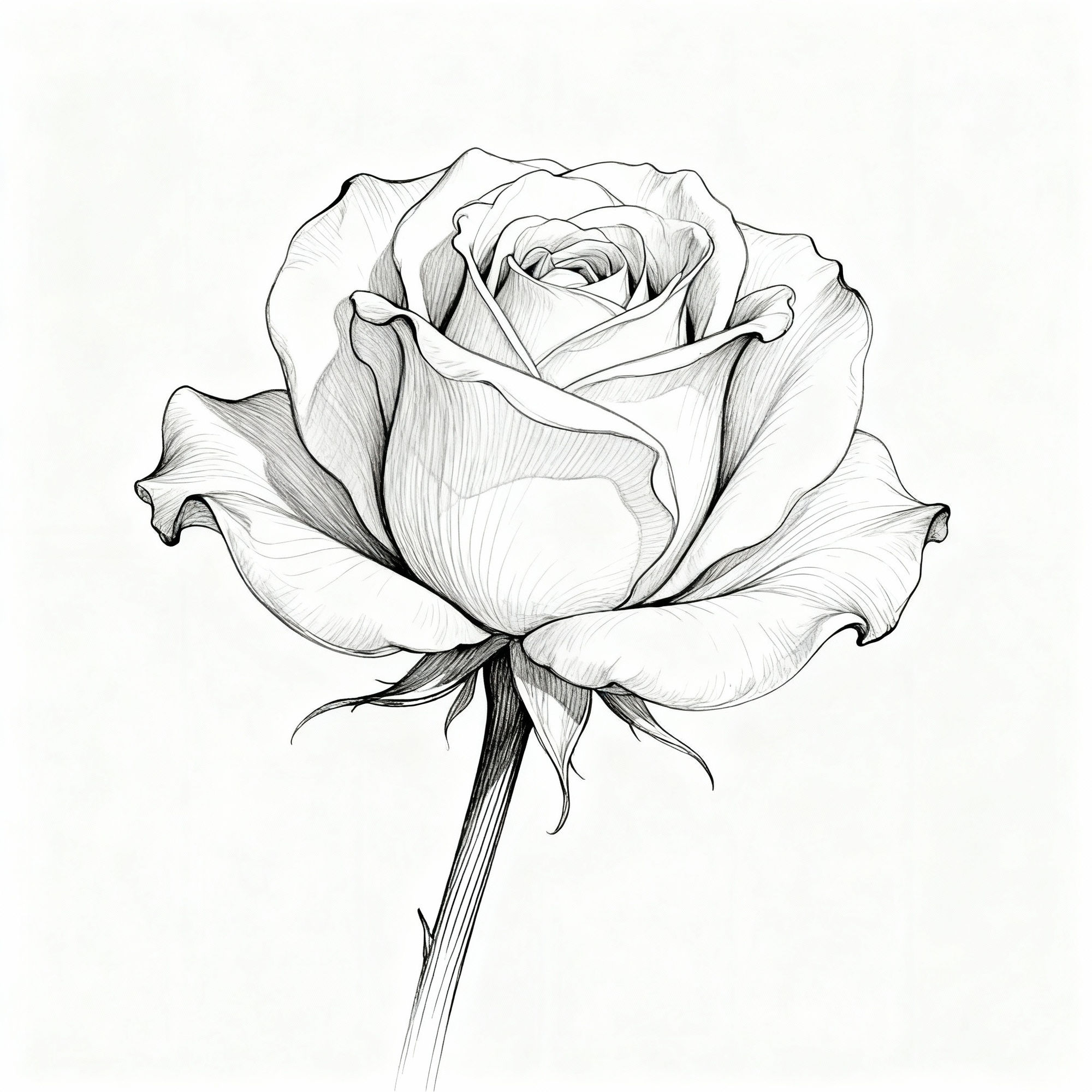 Easy Rose Flower Drawing - Create Beautiful Roses With AI