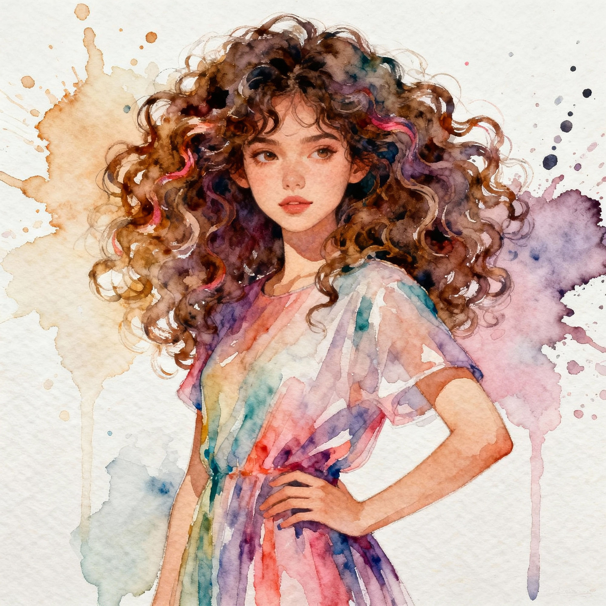 Curly Hair Girl Drawings - Create Unique Art With AI