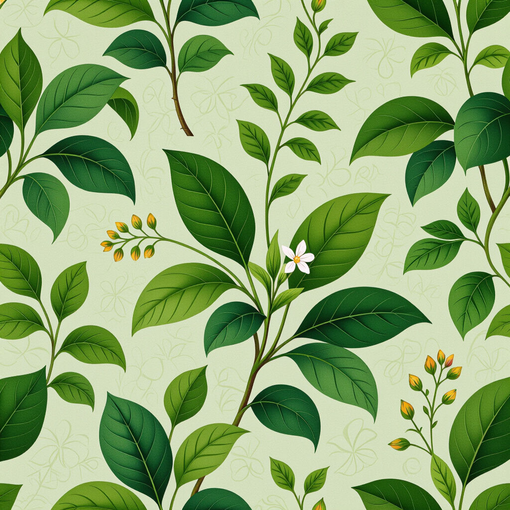 Green Botanical Wallpaper - AI Generated Designs