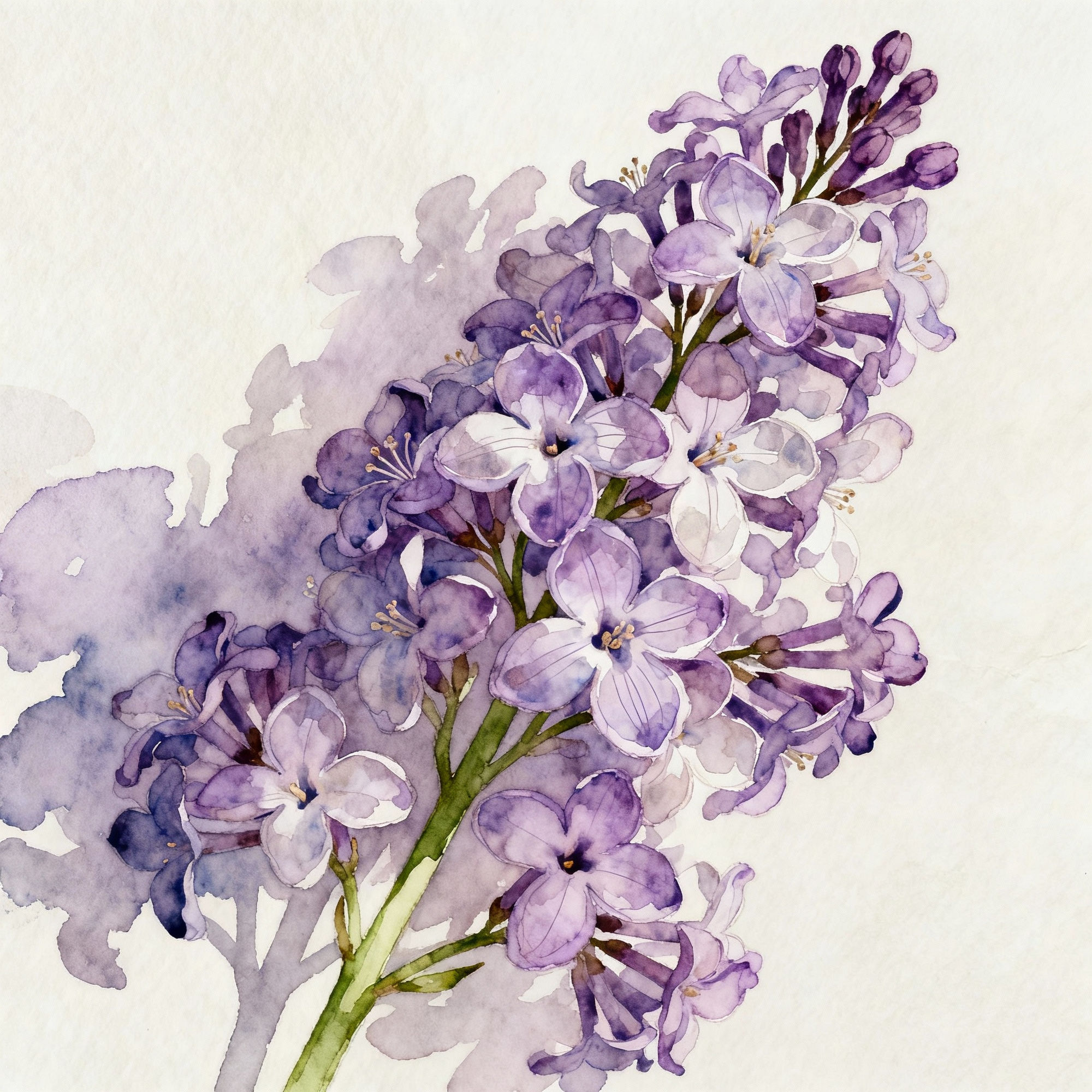 Lilac Flower Drawing - AI Art Gallery