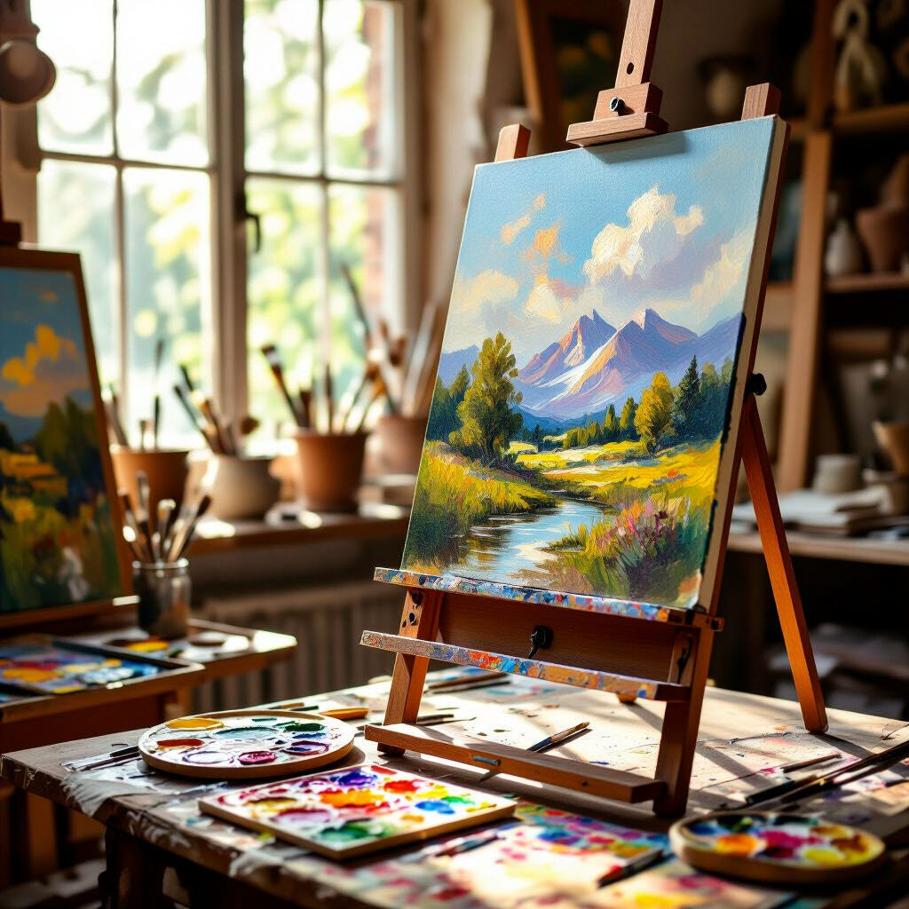 Drawing Easel Art - AI Generated | Nightcafe