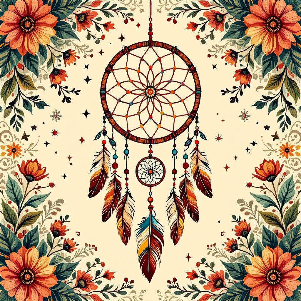 Boho Background Wallpaper - AI Generated Art