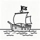 Easy Pirate Ship Drawing - AI Generated Art