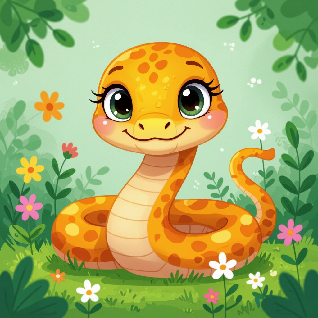 Cute Snake Pictures - Adorable AI Art