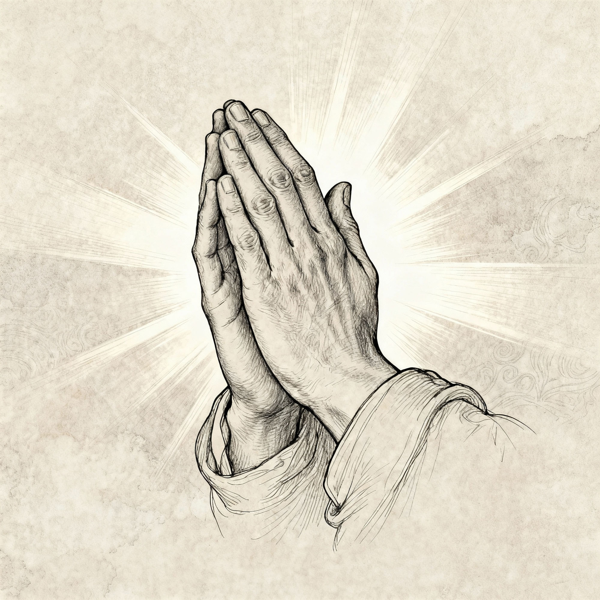 Prayer Hands Drawing - AI Art Generator