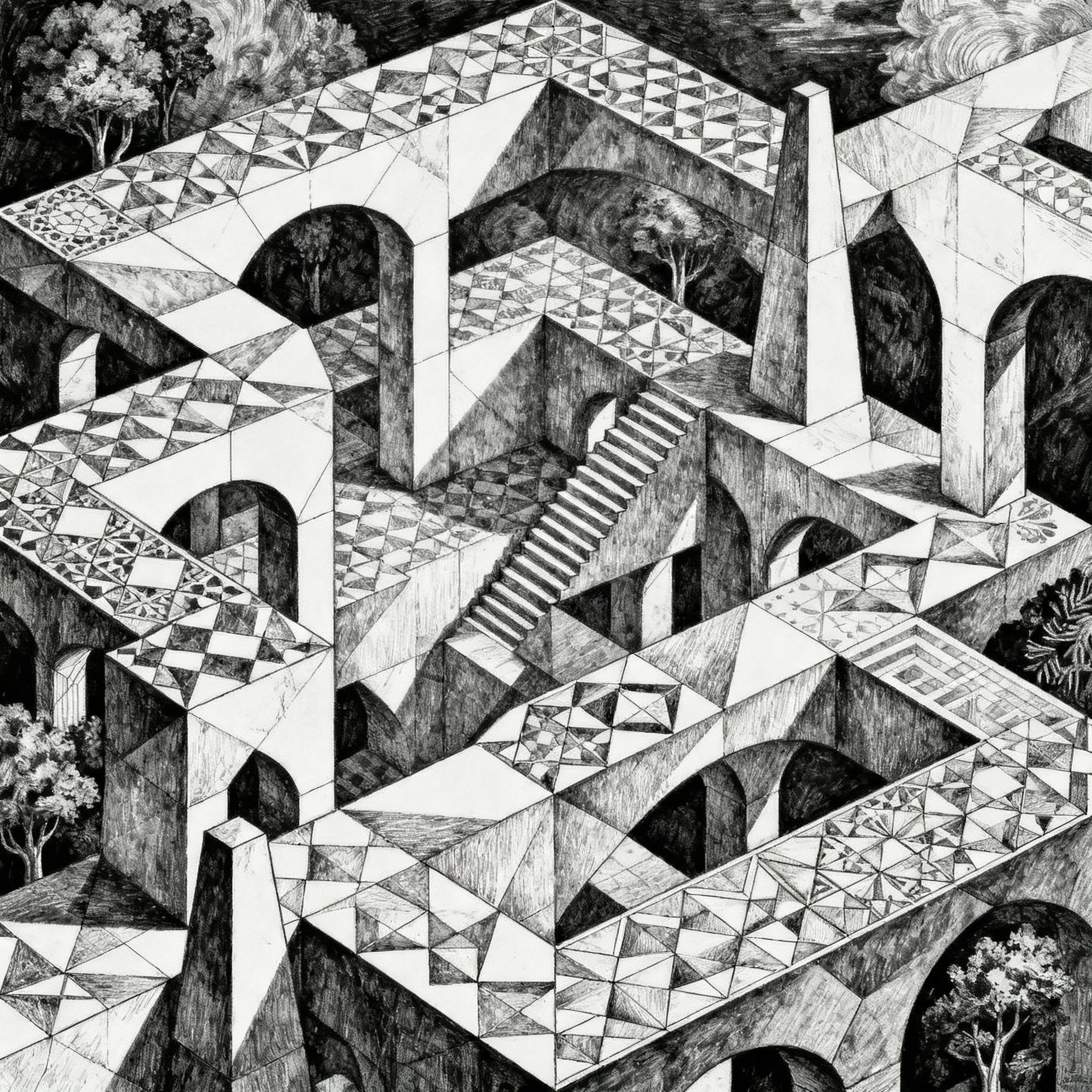 Escher Drawing Art - Create Impossible Art With AI