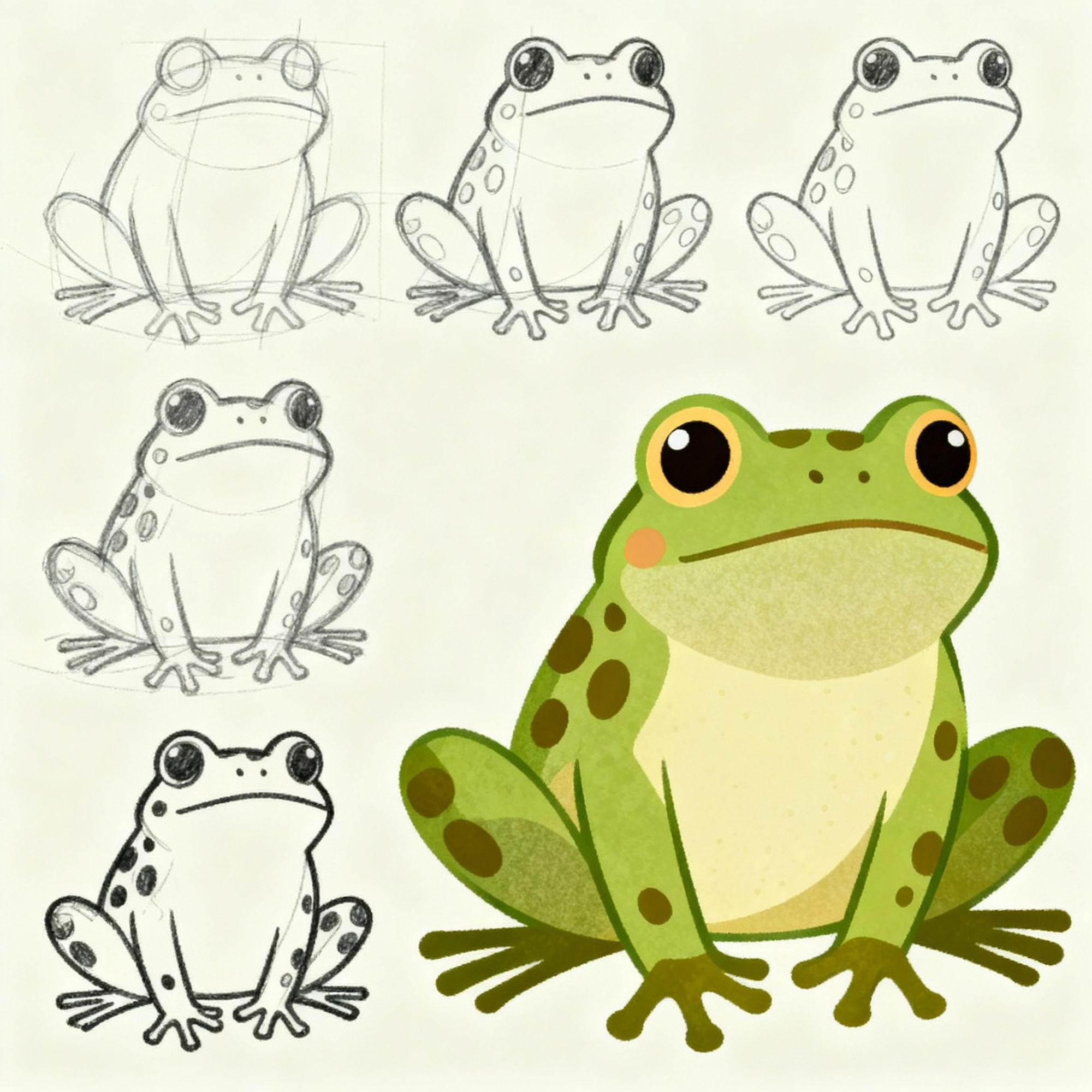 Frog Drawing Step By Step - AI Art Gallery
