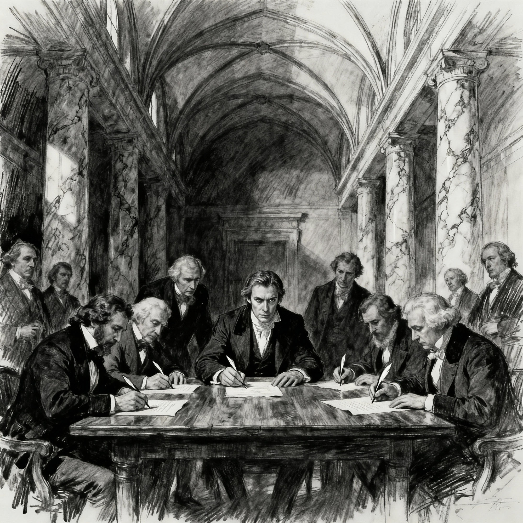 Treaty Of Versailles Drawings - AI Art Gallery