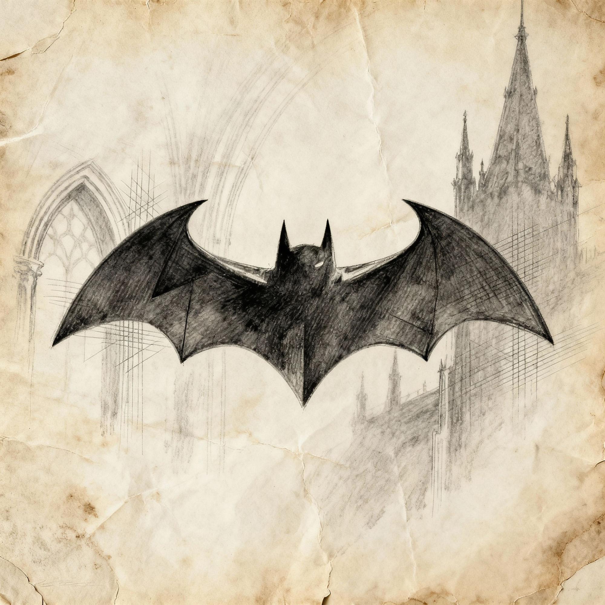 Batman Drawing Logos - AI Generated Art