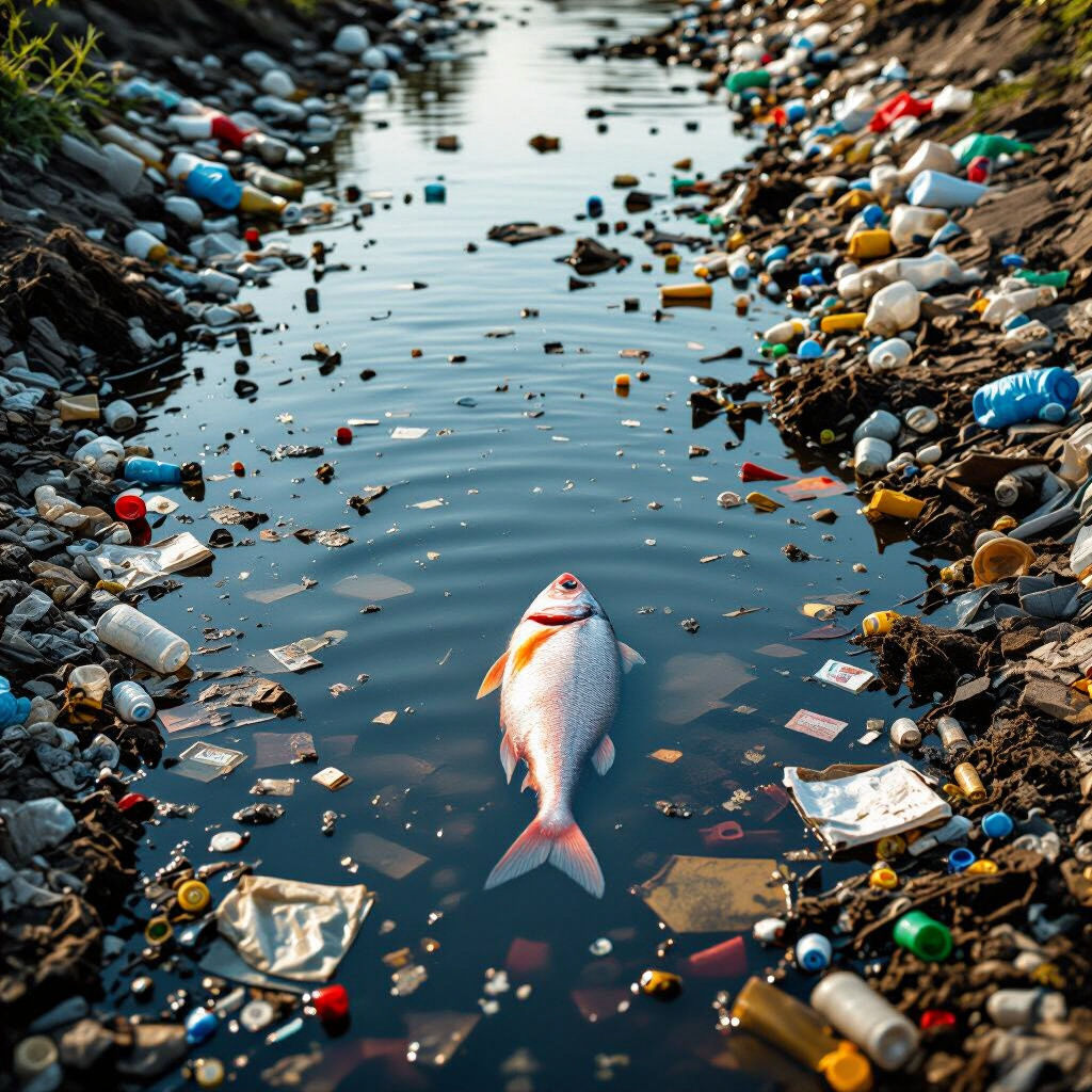 Water Pollution Images - AI Generated Visuals For Awareness
