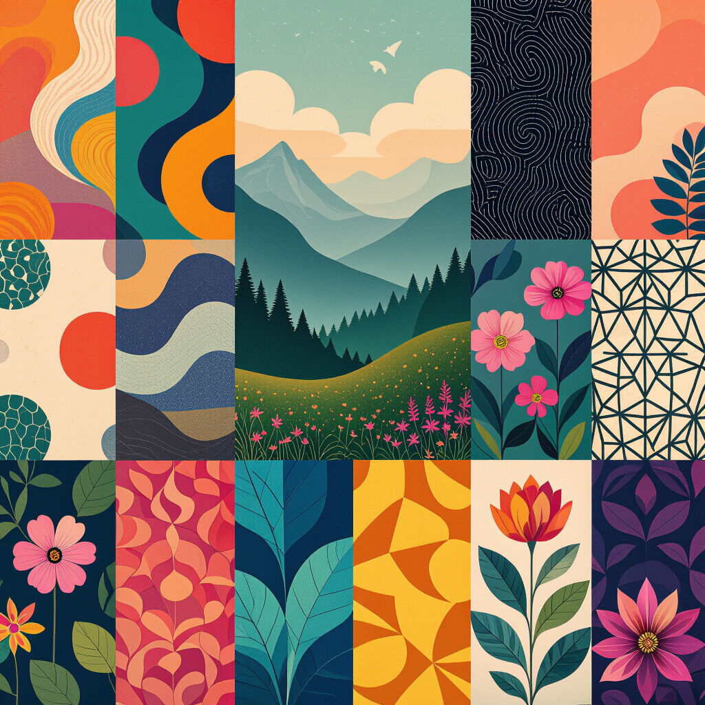 Wallpaper Collage - AI Art Generator | Nightcafe