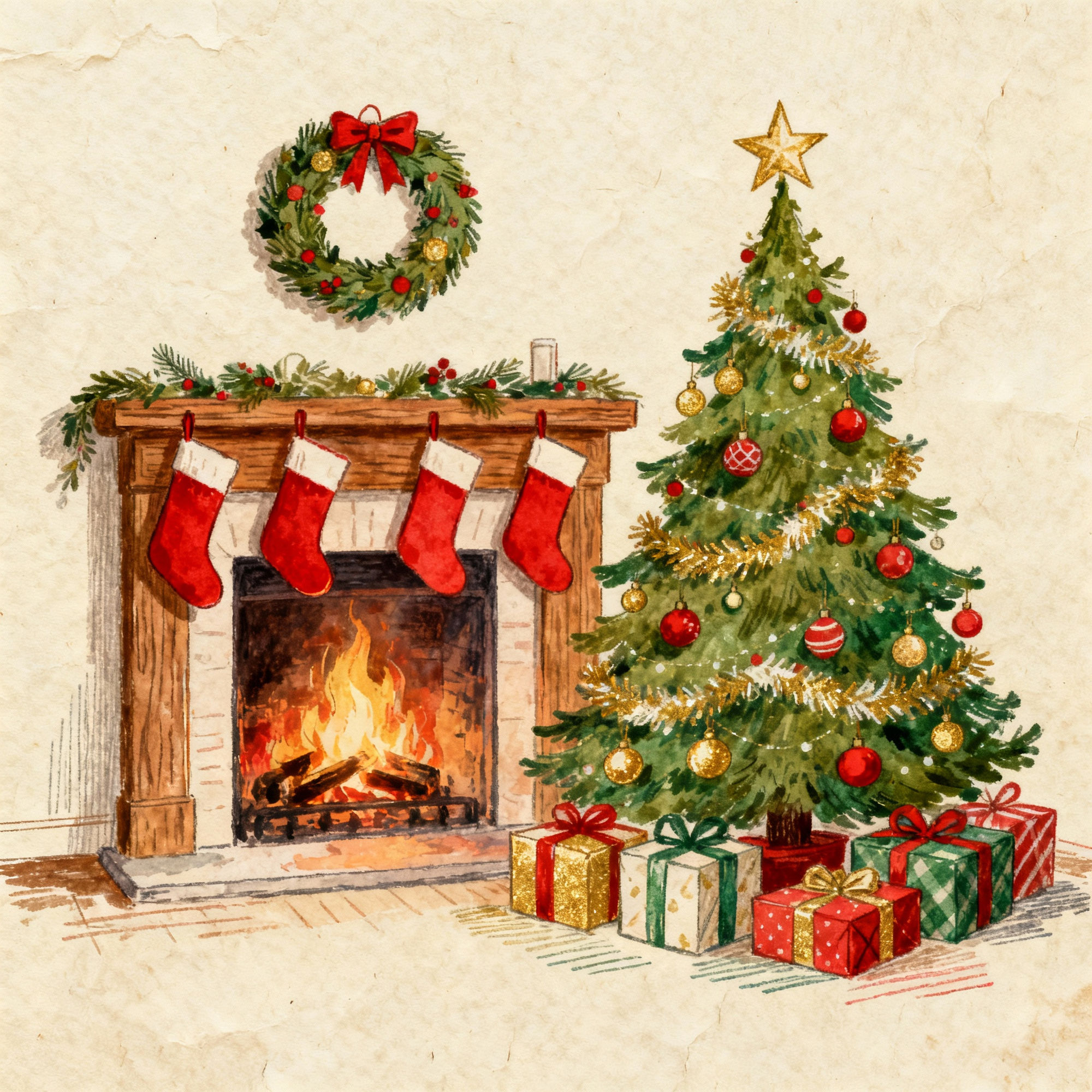 Christmas Cards Drawings - Create Festive AI Art