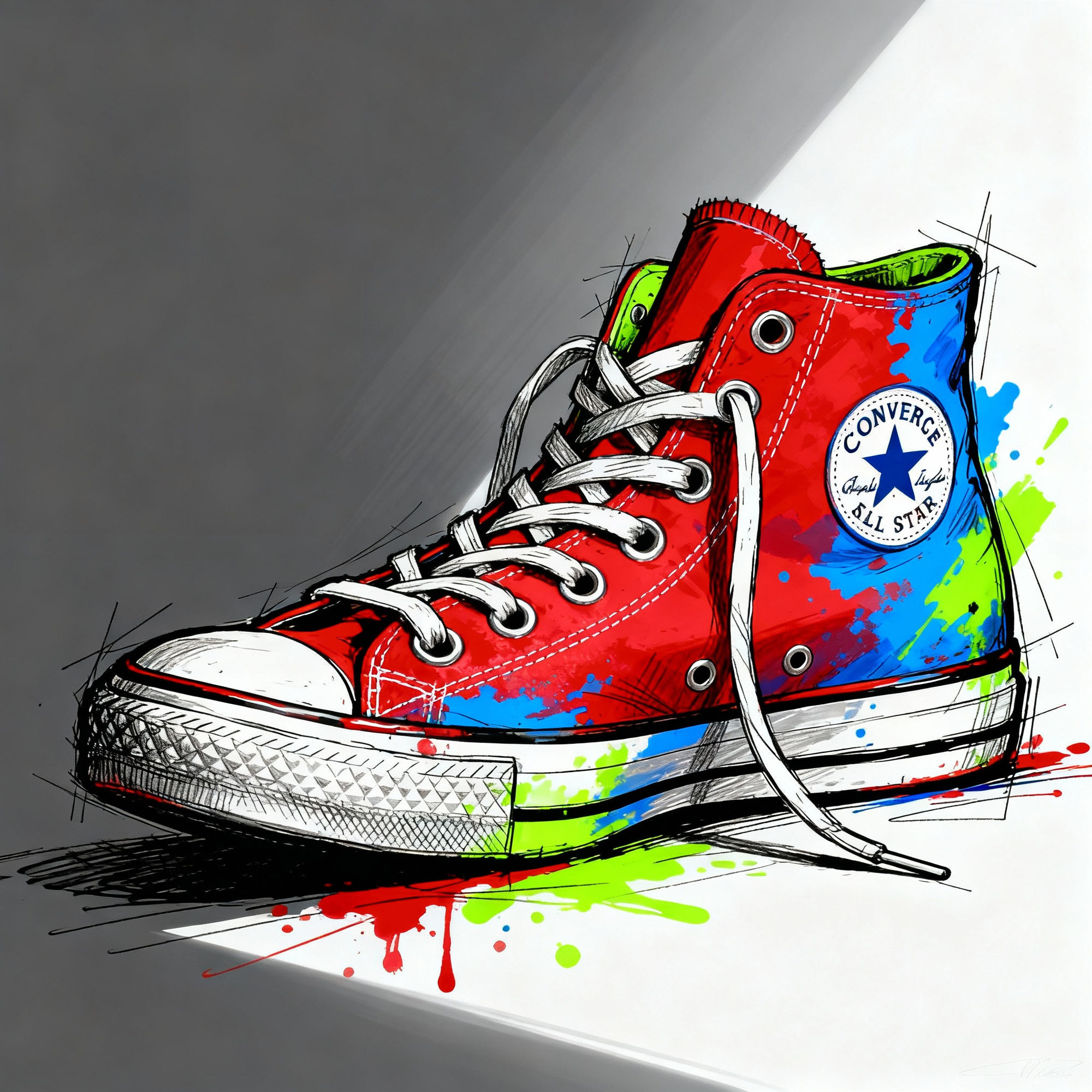 Converse Shoe Drawings - Create Your Own AI Art