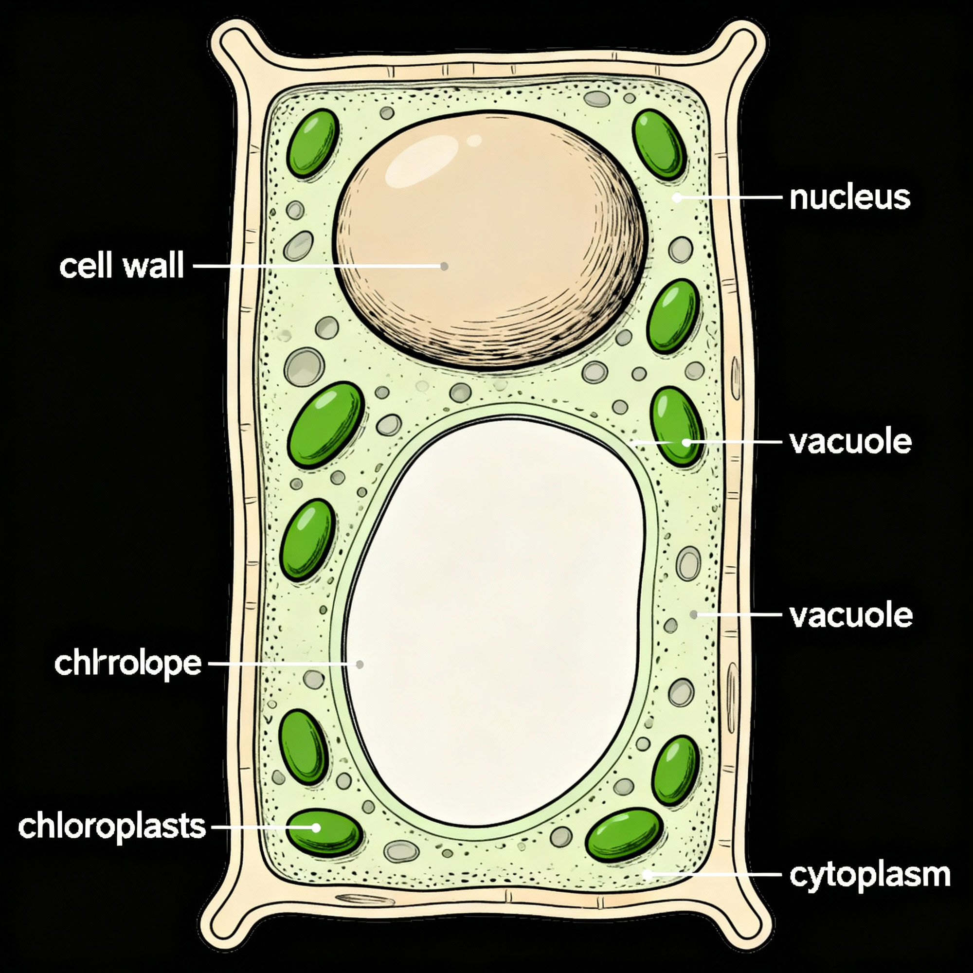 Microscope Drawing With Labels - AI Generated Art